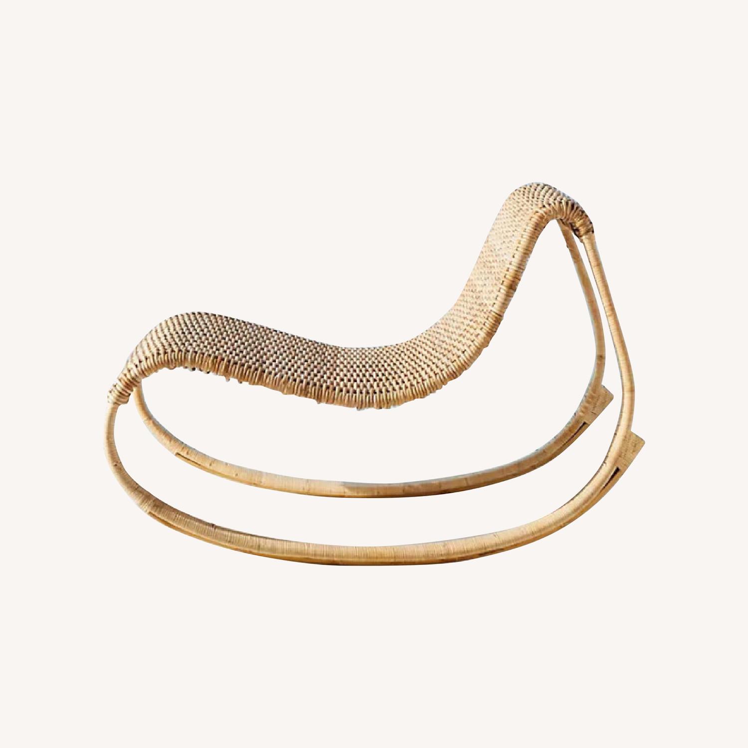 Anthropologie Rattan Rocking Chair - AptDeco