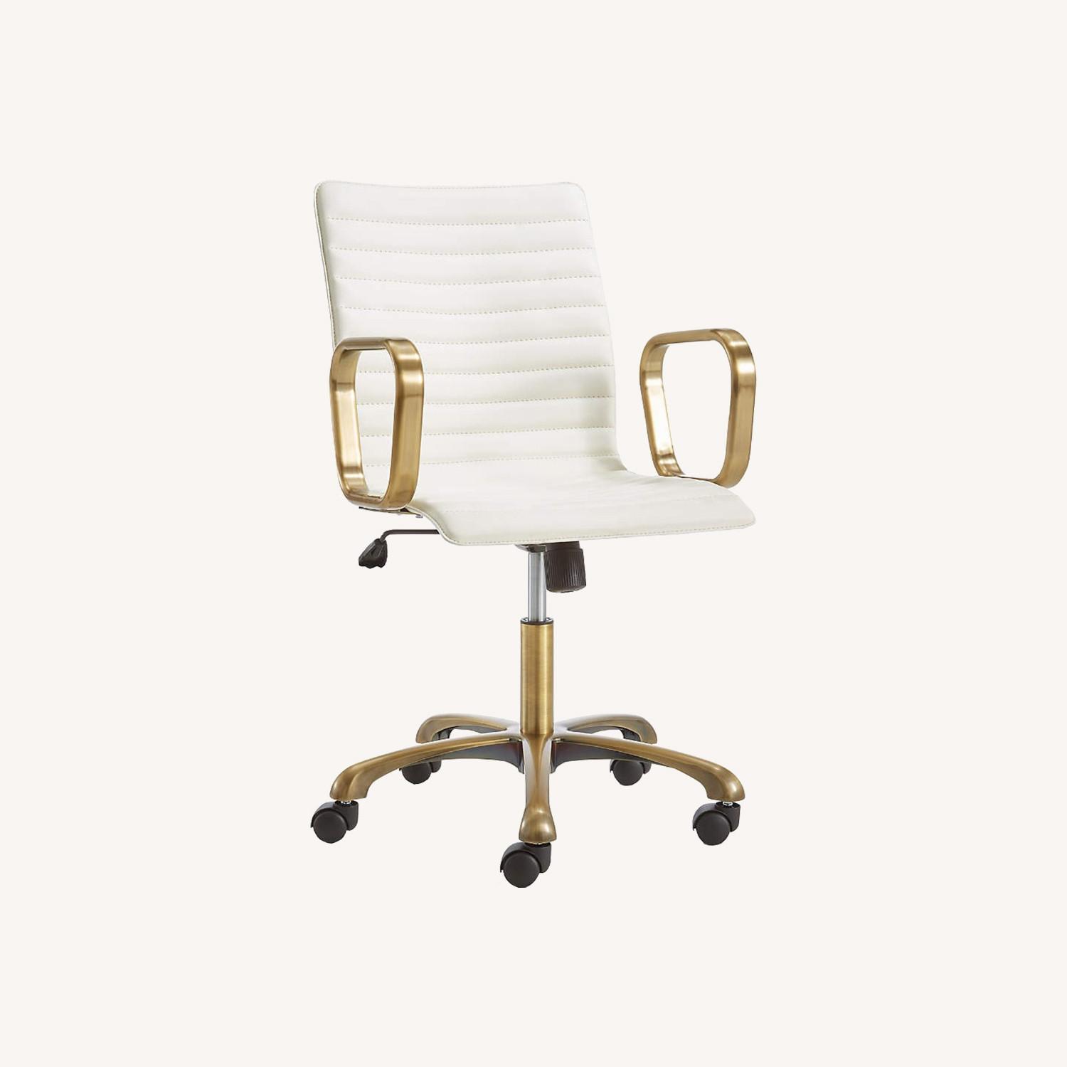 Crate Barrel Leather Office Chair AptDeco
