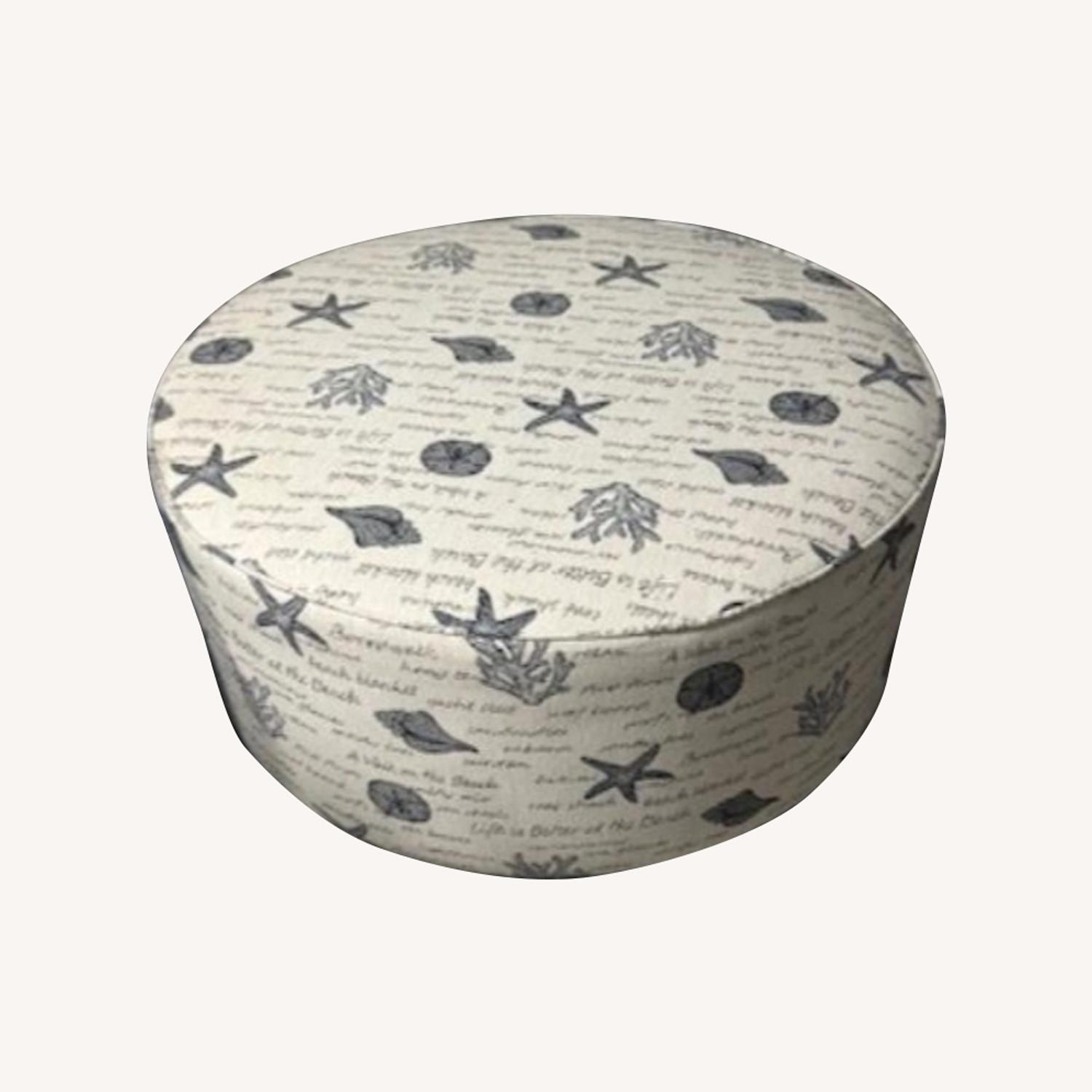 Round at the Beach Ottoman - AptDeco