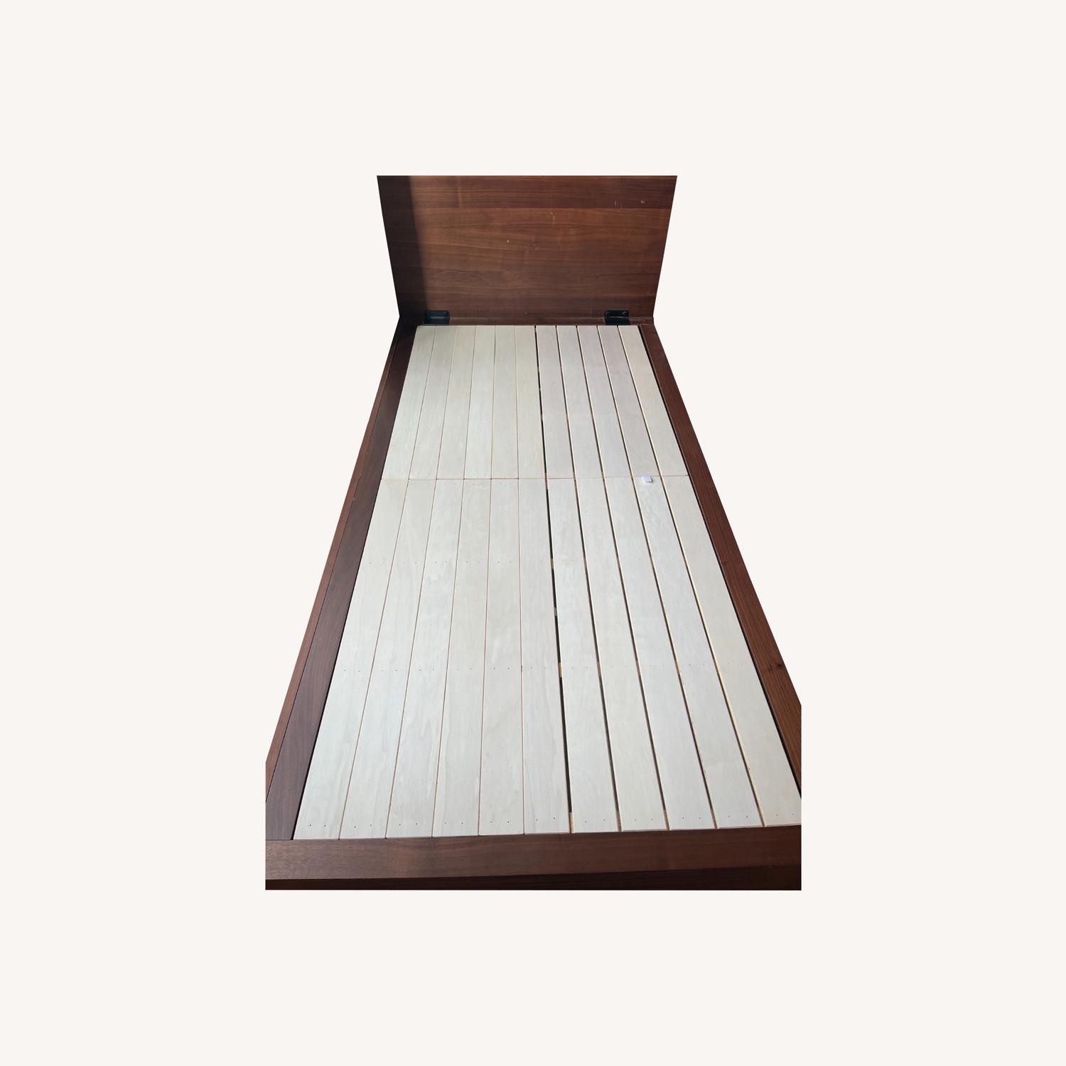 Muji Walnut Single Storage Bed - AptDeco