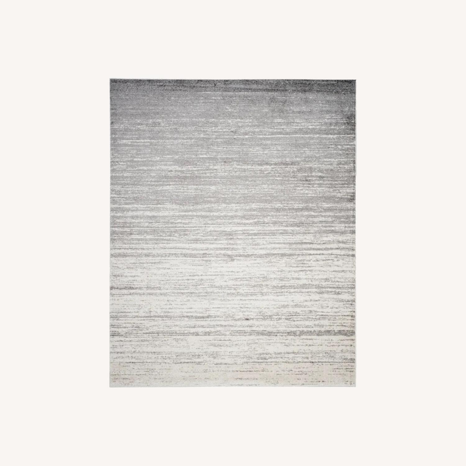 Modern Neutral Gray Ivory 8x10 Area Rug - AptDeco