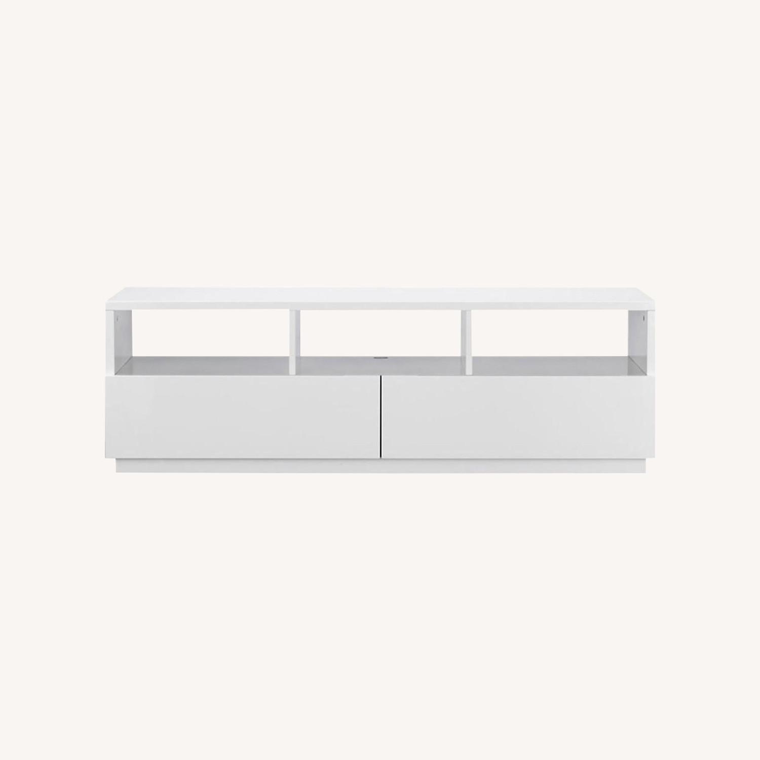 CB2 White Media Console - AptDeco