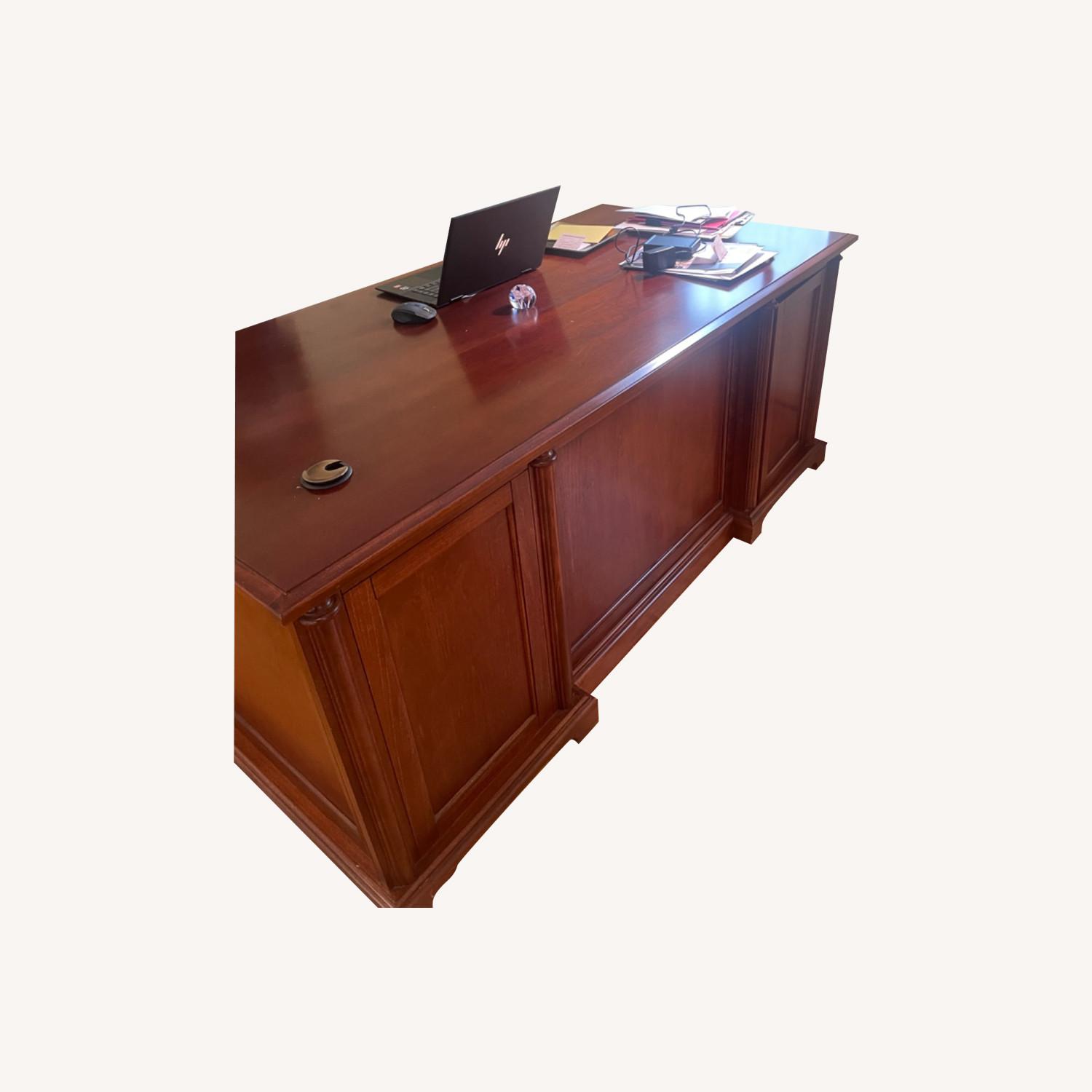 Executive Cherry Wood Desk - AptDeco