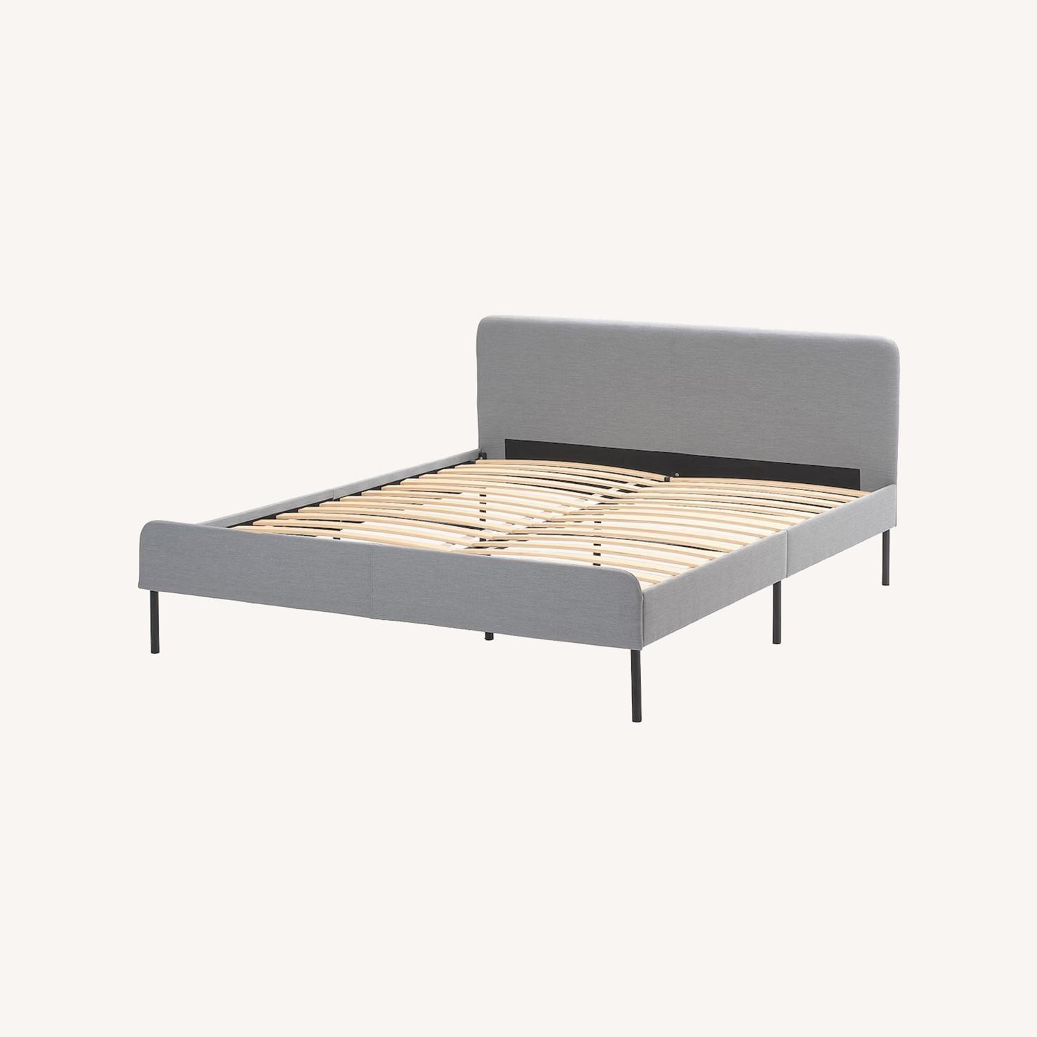 IKEA Light Gray Queen Bed Frame - AptDeco