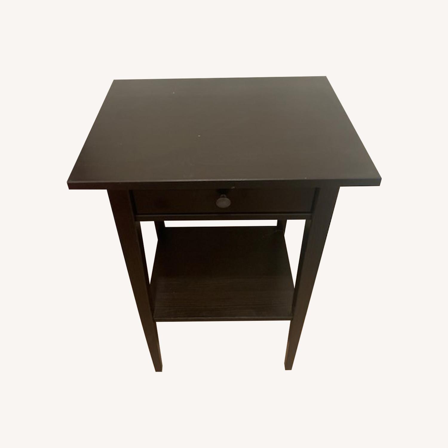 Black Wooden Bedside Tables (Set of 2) - AptDeco