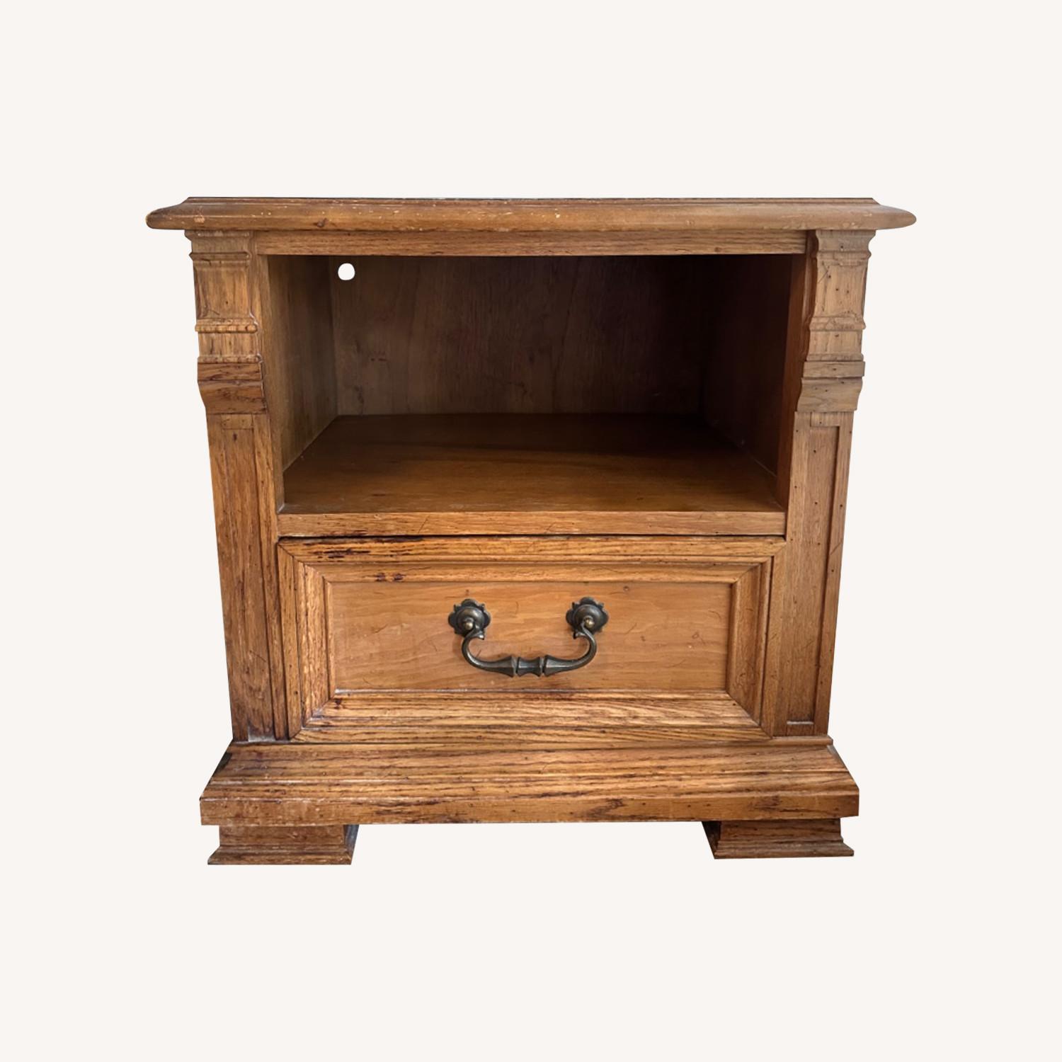 Pair of Solid Wood Bedside Tables - AptDeco