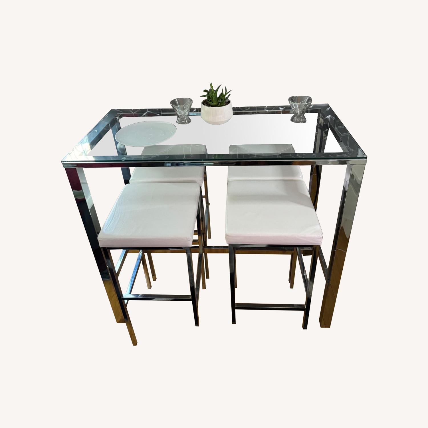 Wade Logan Five Piece Glass Dining Set - AptDeco