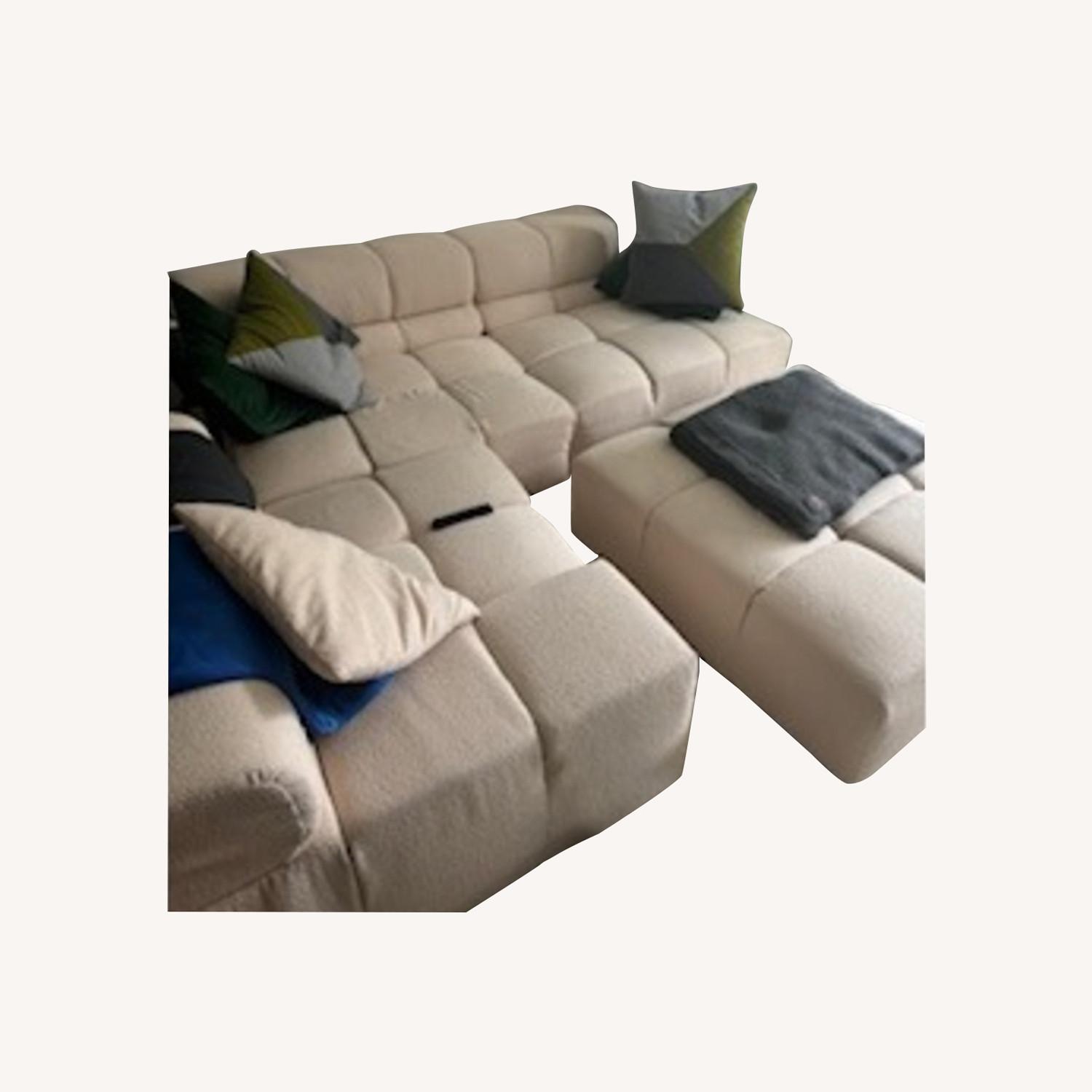 Cream Boucle Italian Modular Sectional Sofa - AptDeco