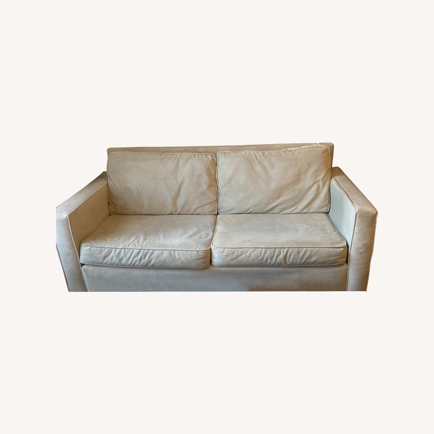 West Elm Henry Sofa - Sand Performance Velvet - AptDeco