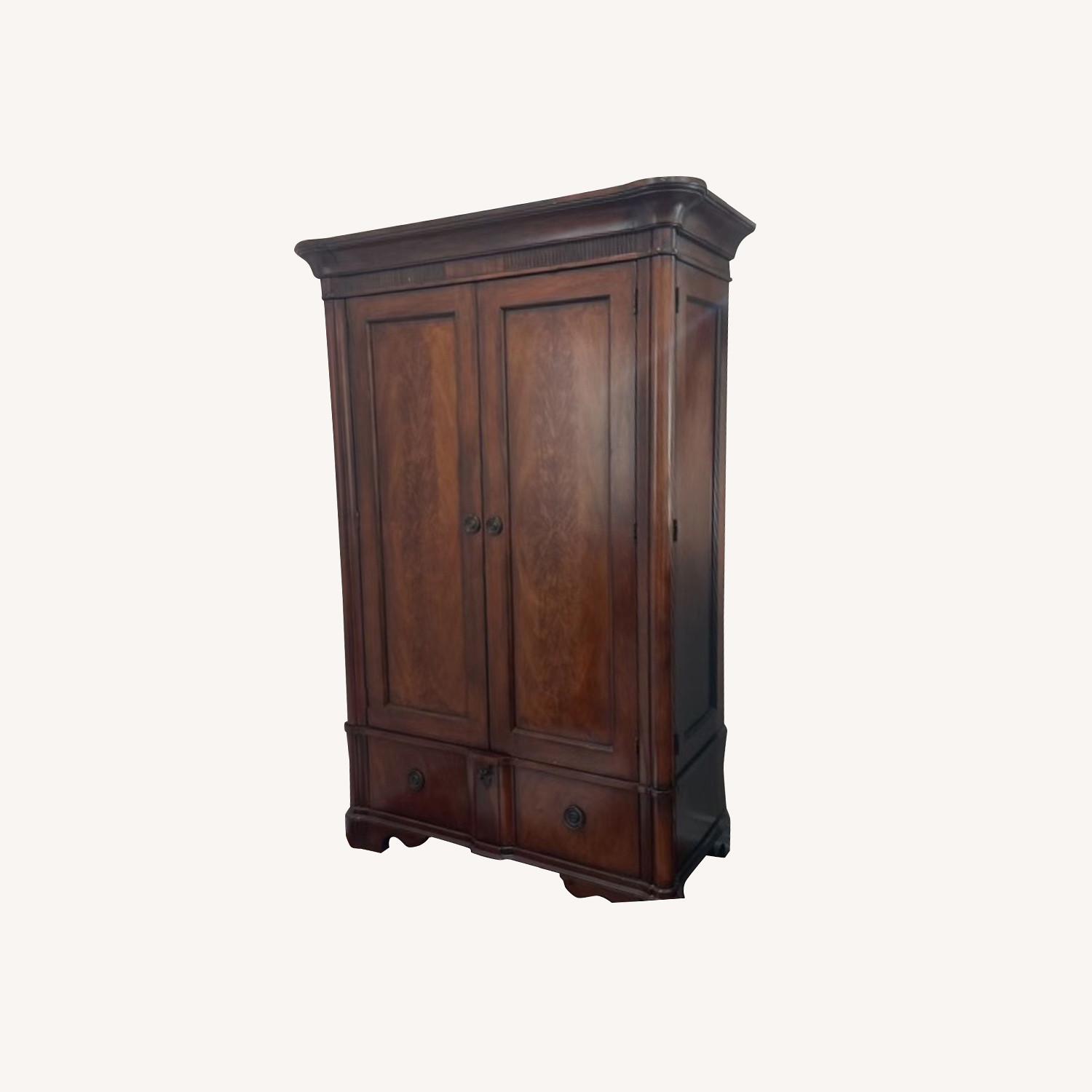 Fine Furniture Design Italian Real Solid Wood Armoire - AptDeco