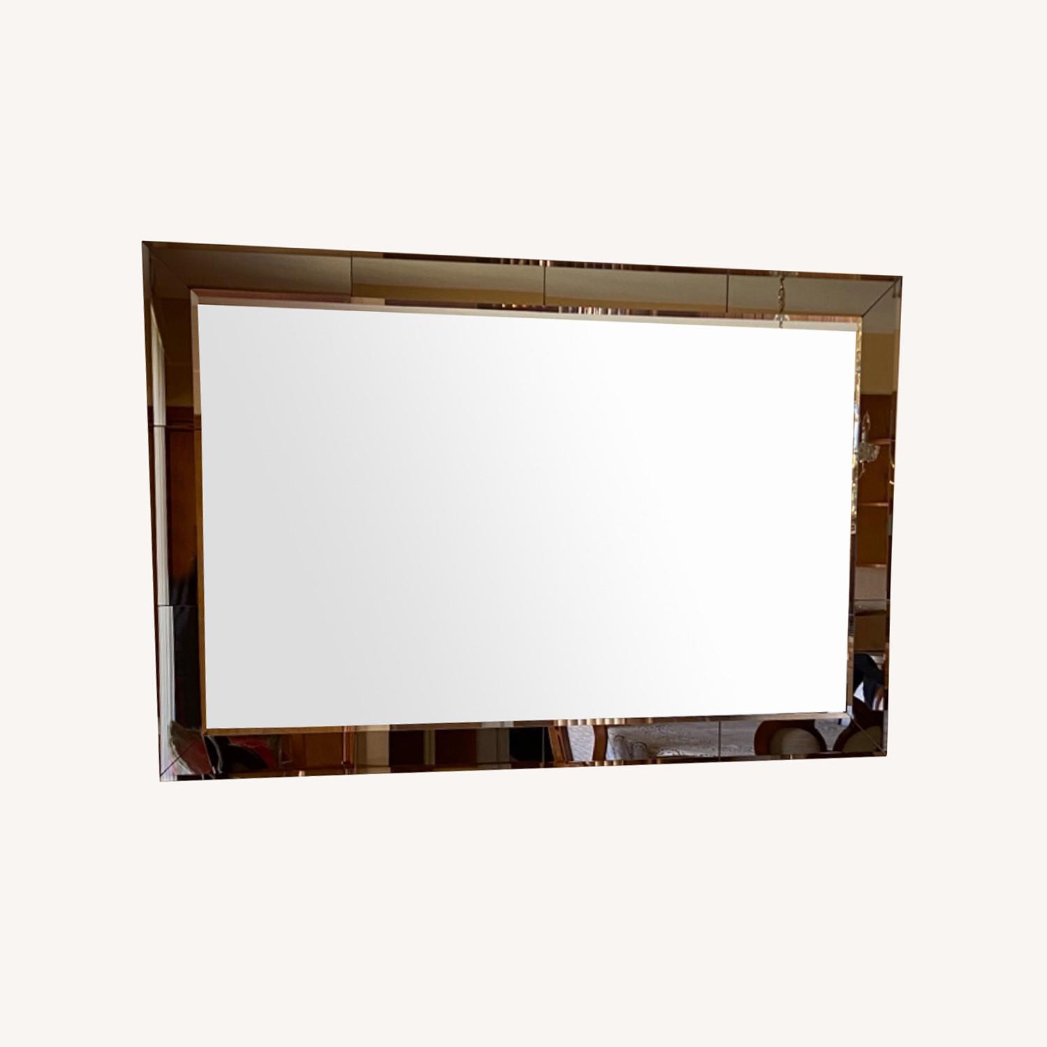 Wall Mirror with Smokey Bevel - AptDeco