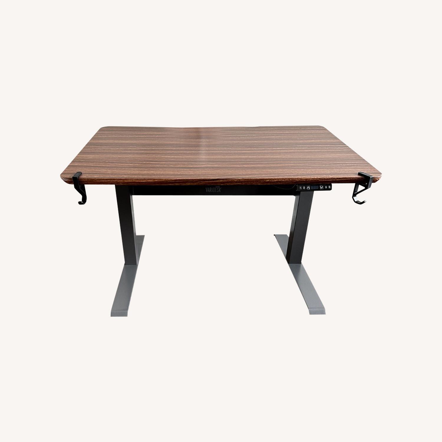 Vari Electric Standing Desk-Cable Tray/Monitor Arm - AptDeco