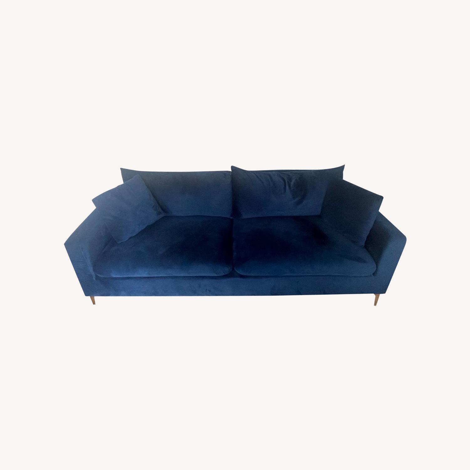 Wayfair Navy Velvet Sofa - AptDeco