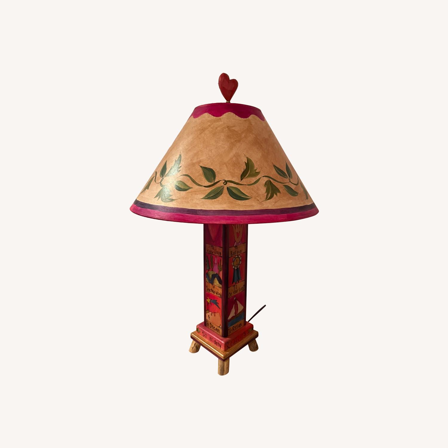 Sticks Handmade, Handpainted Lamp - AptDeco