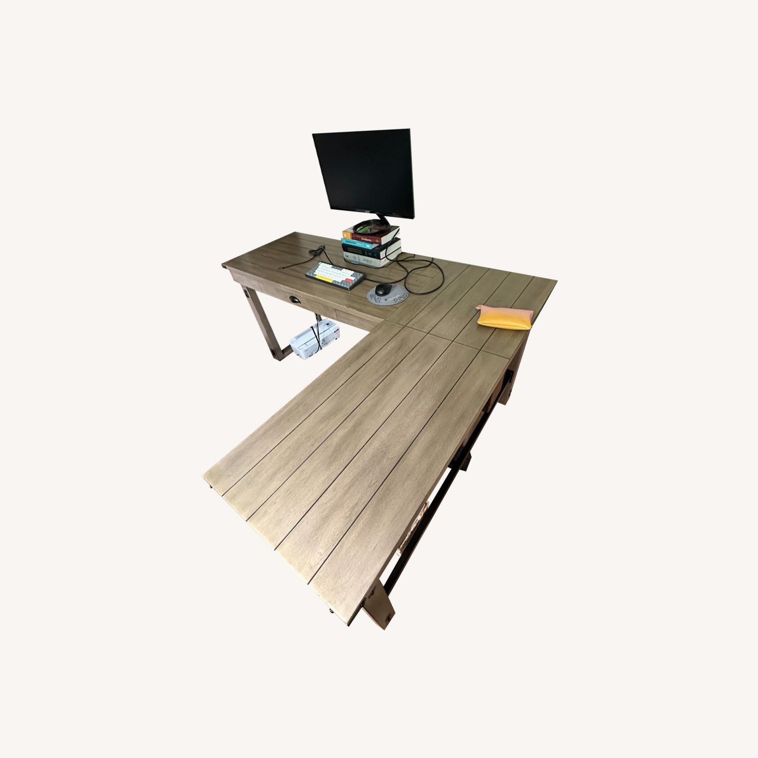 Wayfair Rustic L-Shaped Desk - AptDeco