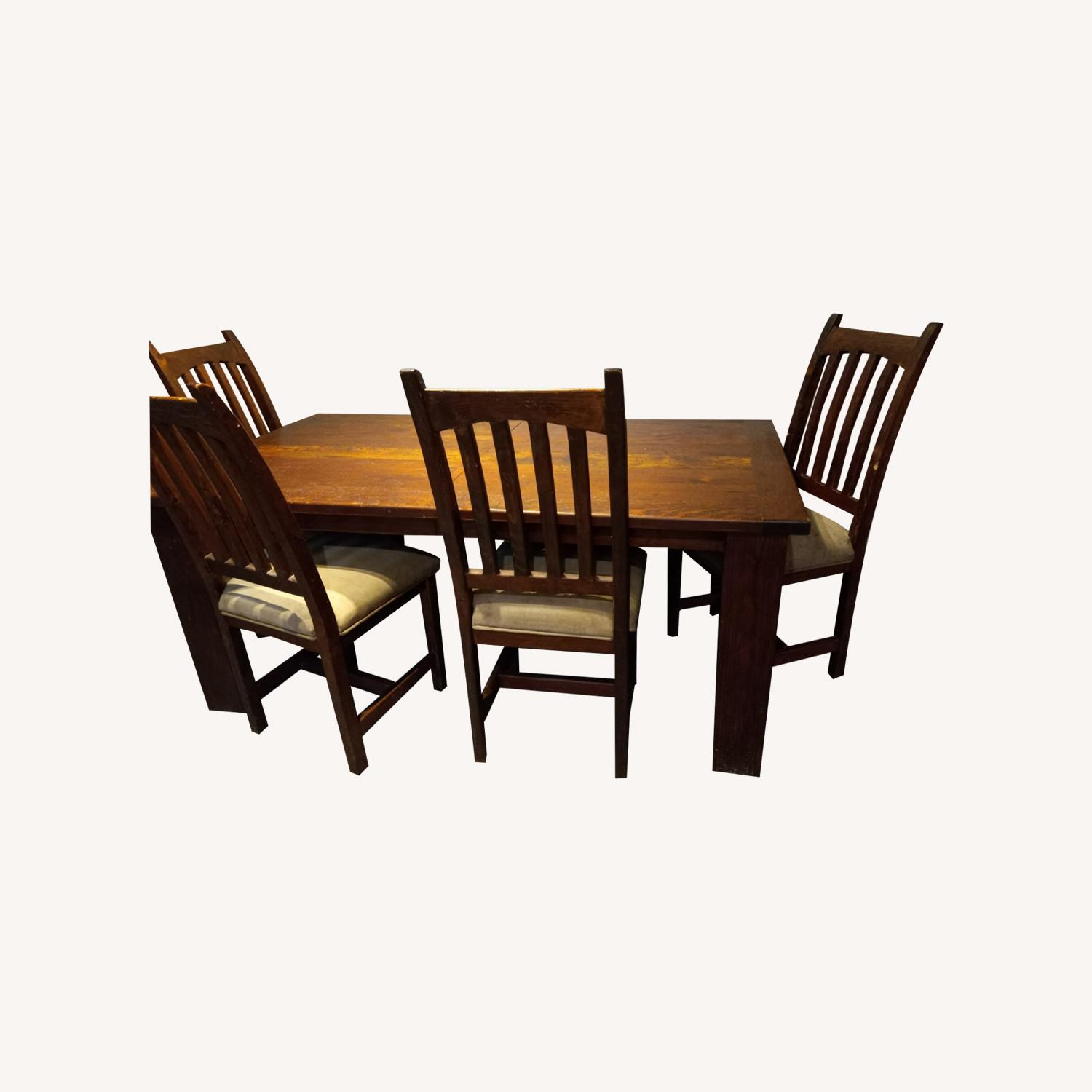 Handmade Amish Dining Set - AptDeco