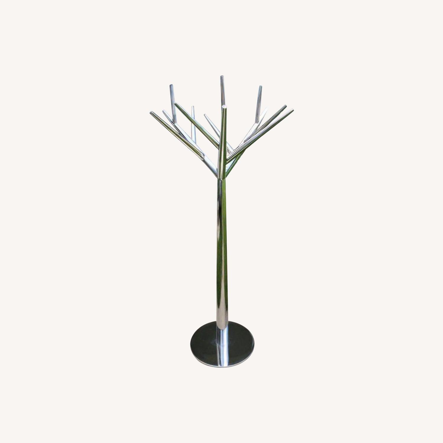 Vintage Contemporary Chrome Tree Coat Rack - AptDeco
