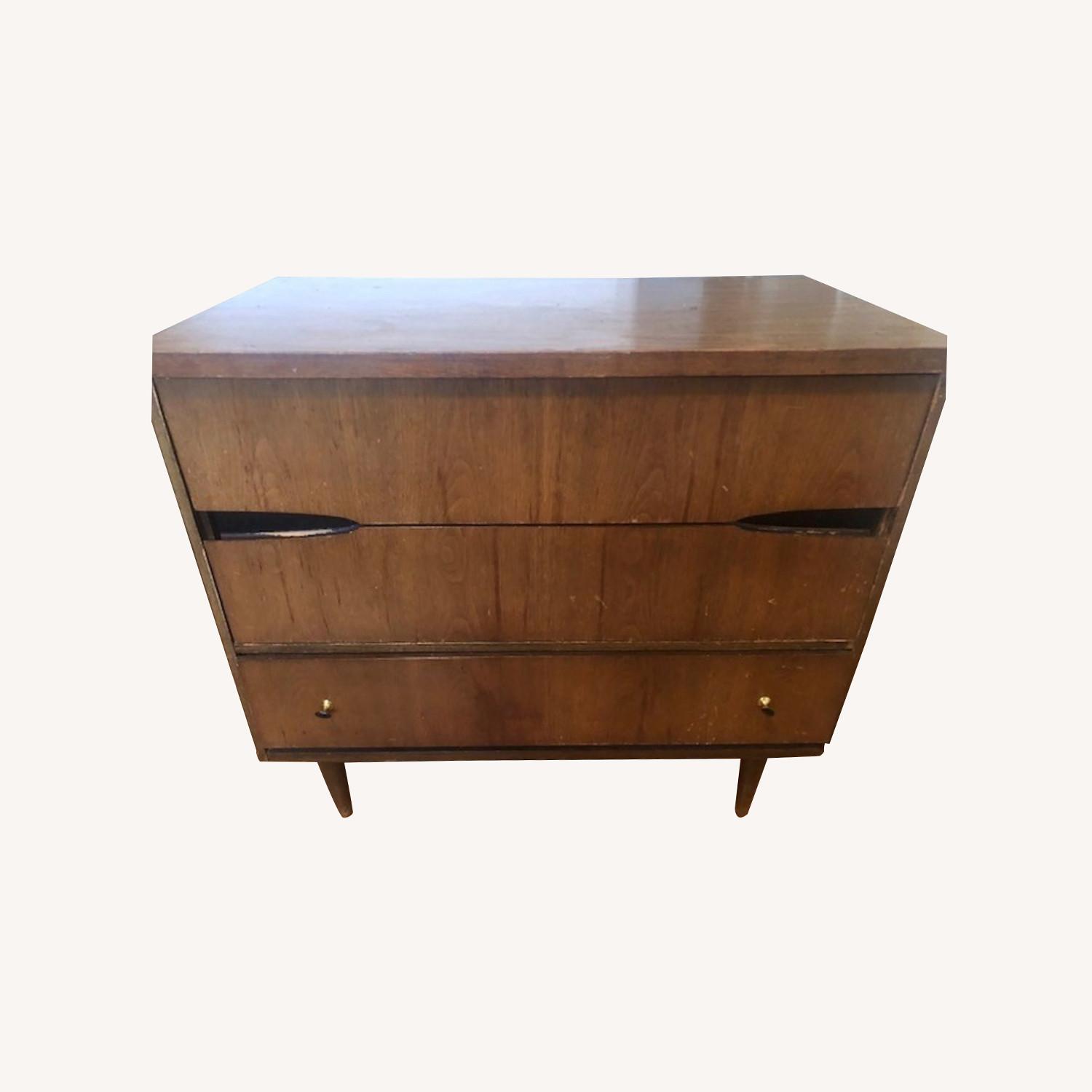 ABC Carpet and Home Dresser 3 Drawers Walnut Colored Wood - AptDeco