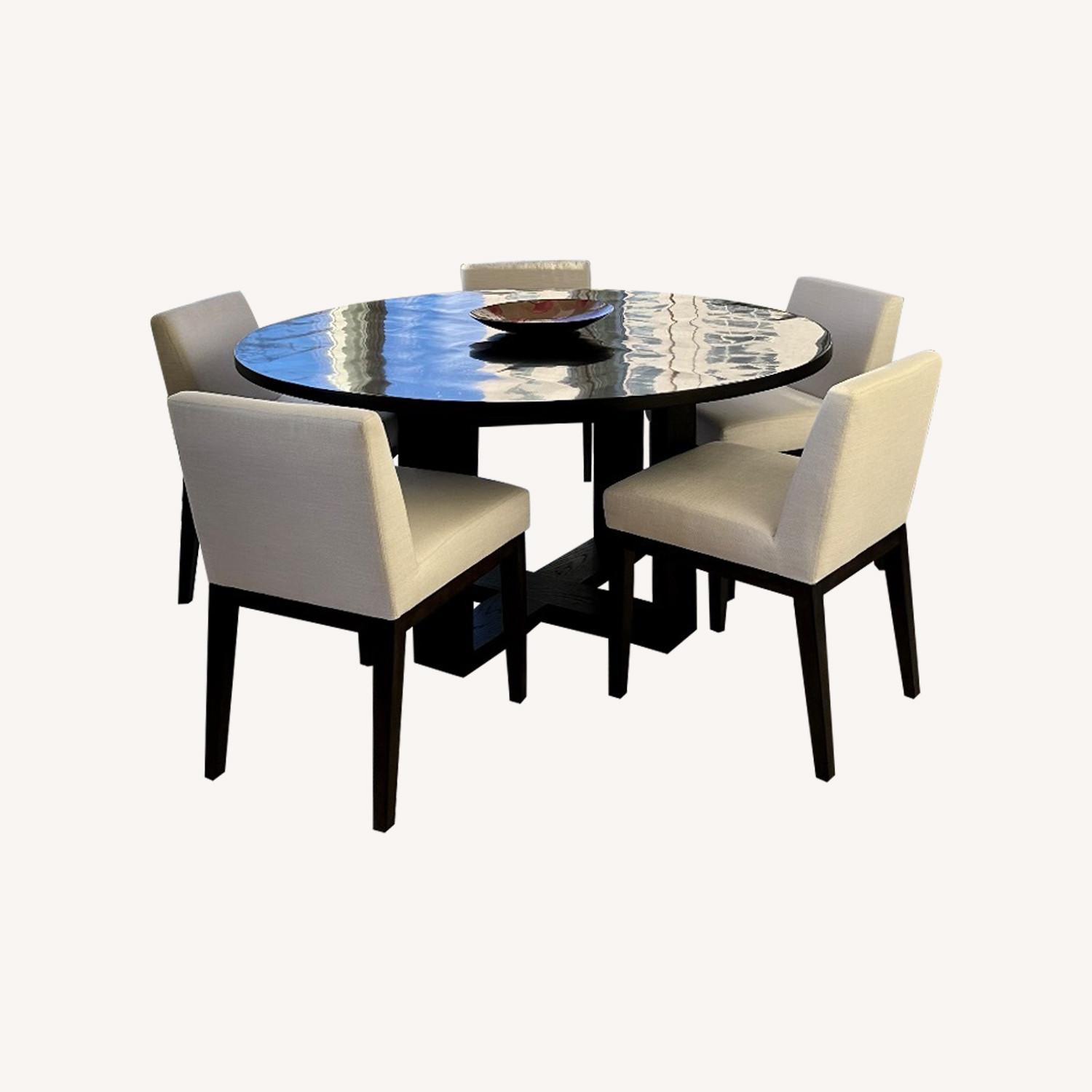 RH Wyeth Split Bamboo Cross-Base 60" Dining Table - AptDeco