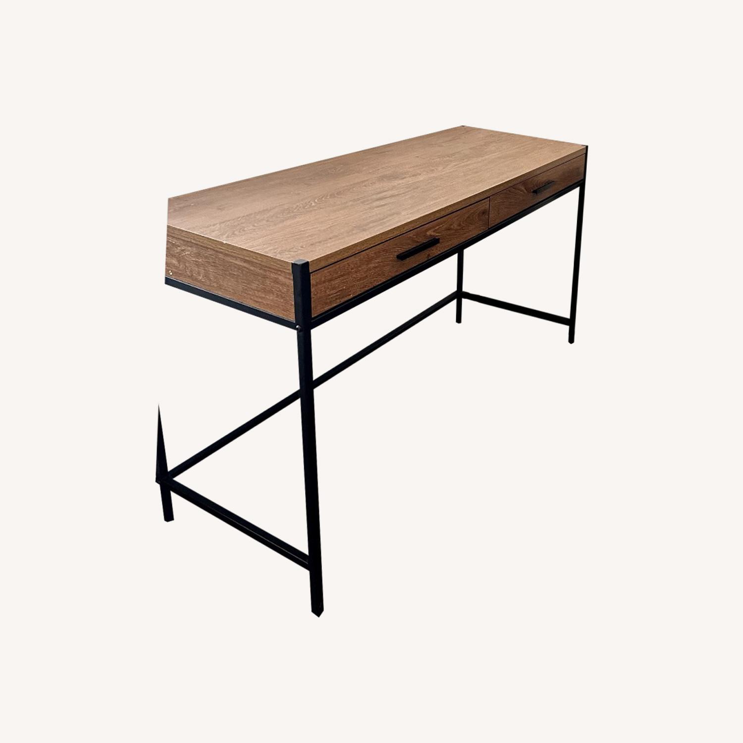 Metal Base Writing Desk - AptDeco
