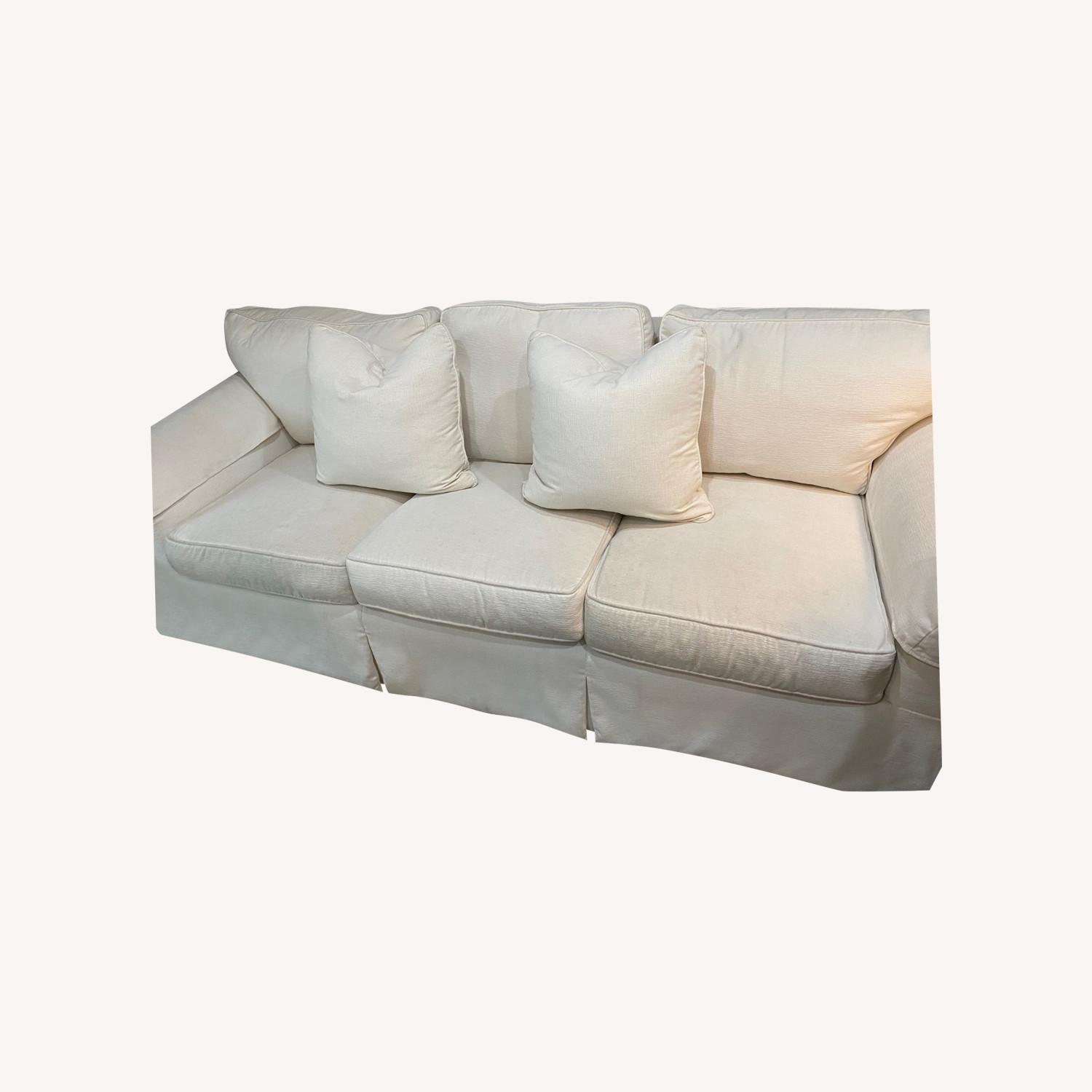 Overstuffed Down Sofa - AptDeco
