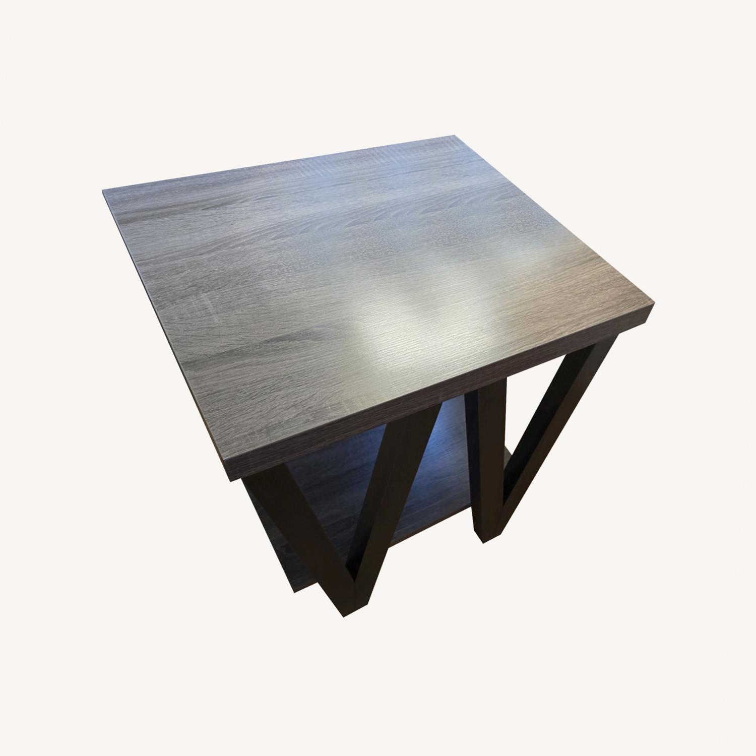 Light Grey Side Table - AptDeco