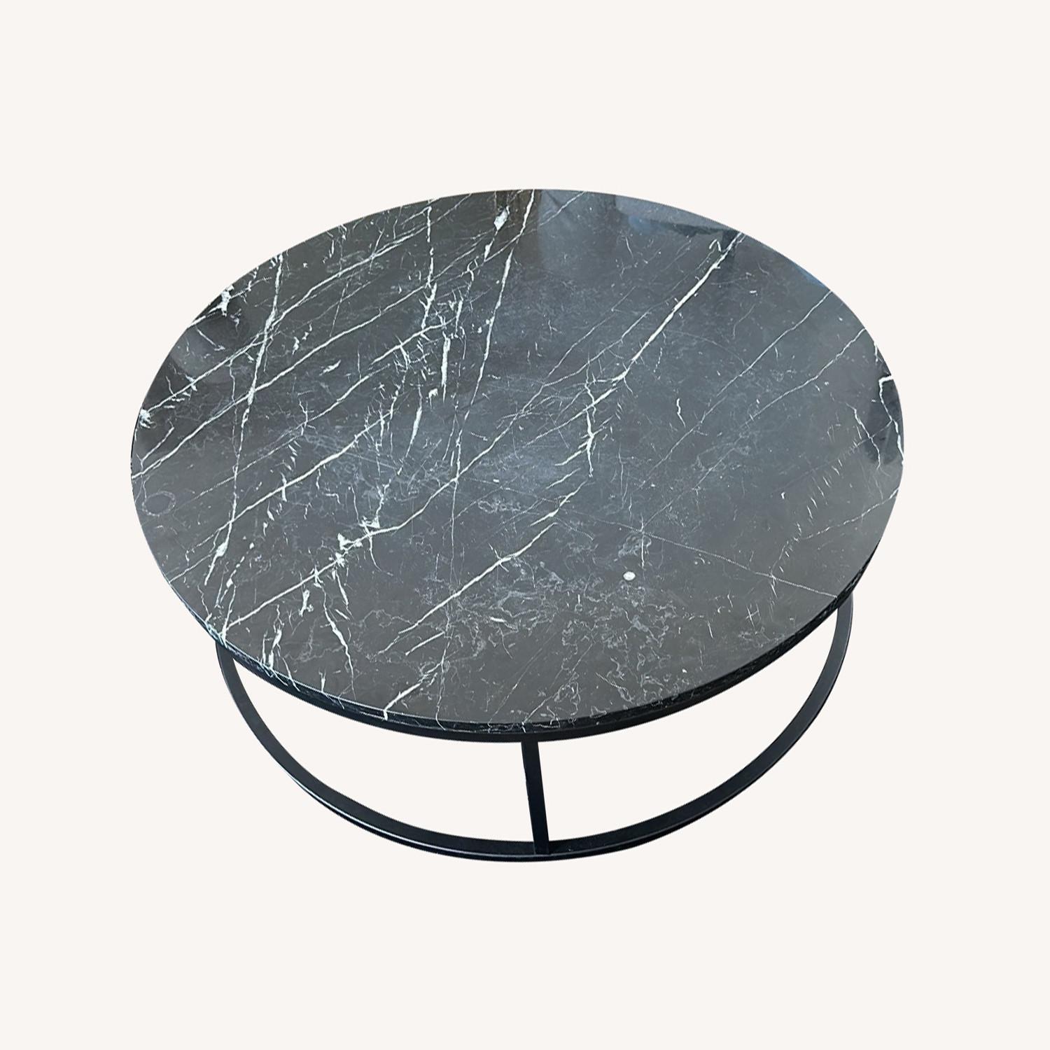 CB2 Smart Round Marble Coffee Table - AptDeco