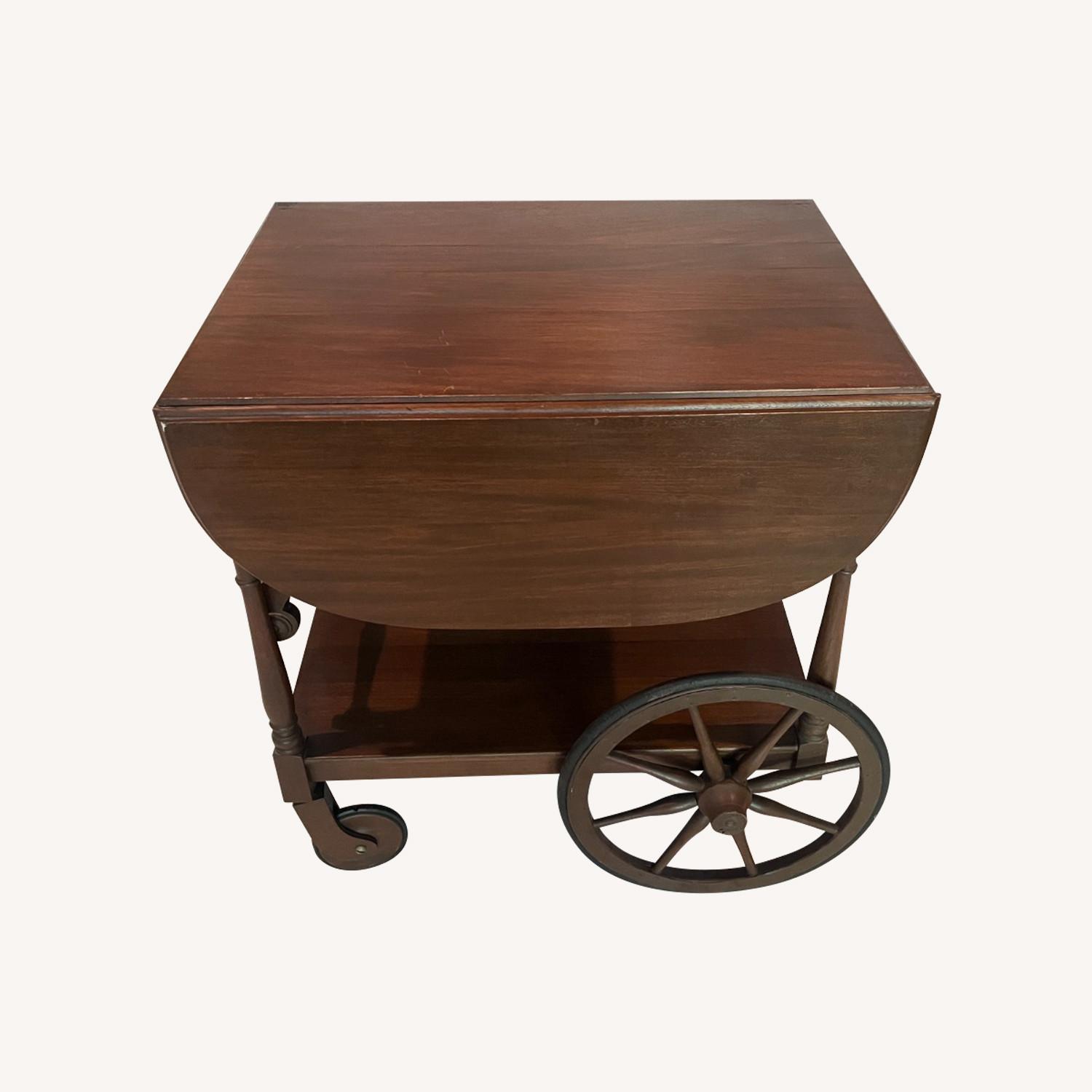 Vintage Mid Century Drop Leaf Butler Tea Cart - AptDeco