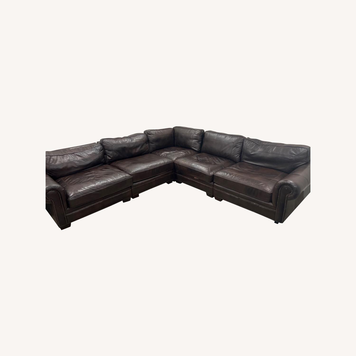 Coleman Furniture Dark Kahlua Sectional - AptDeco