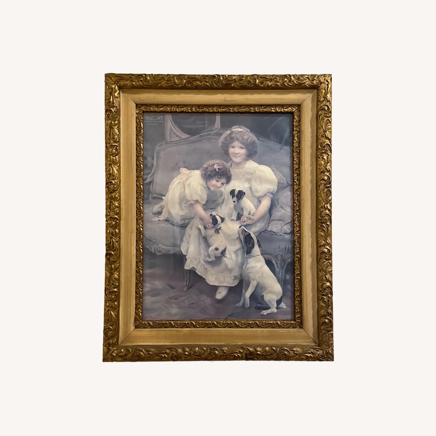Victorian Frame & Edwardian Print - AptDeco