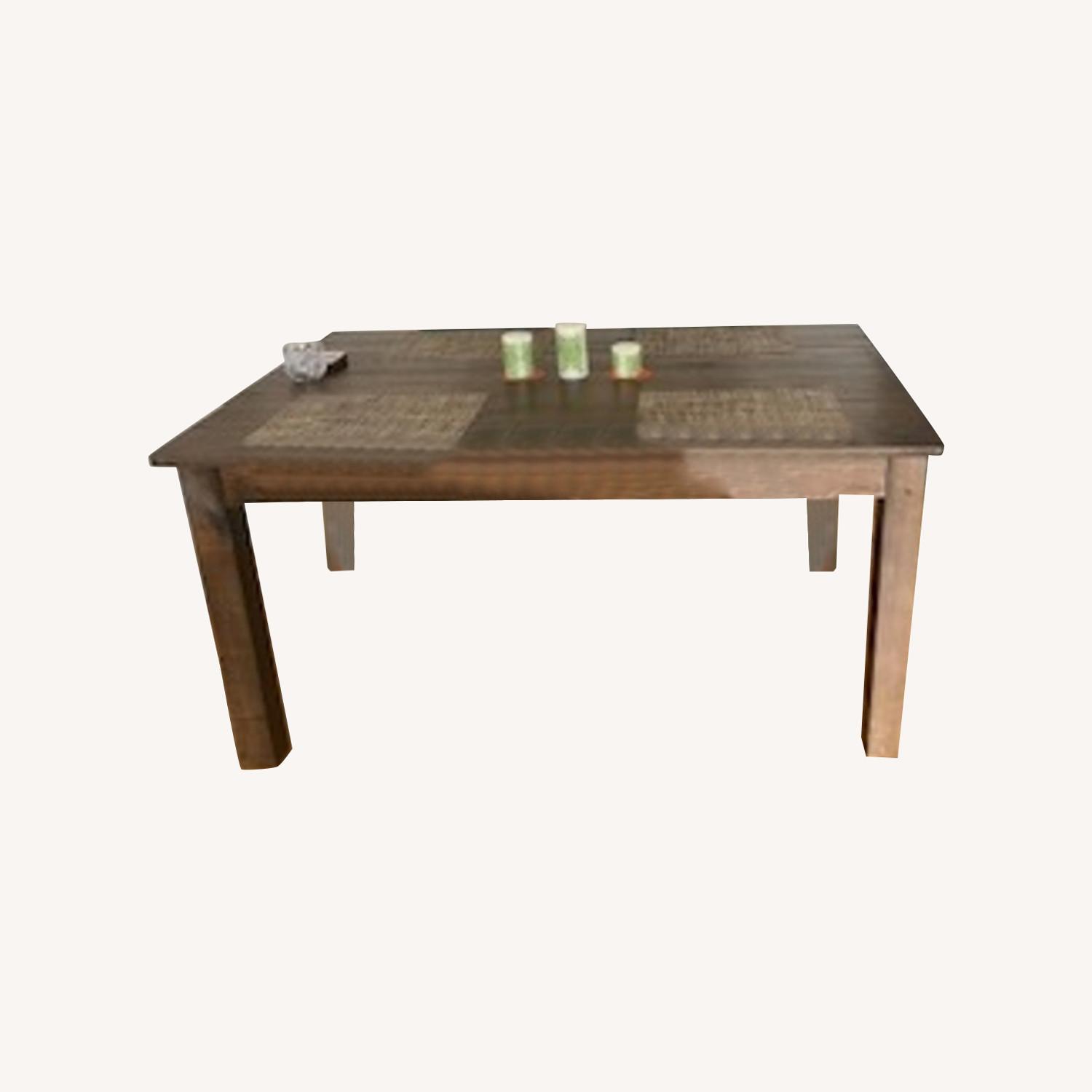 Rustic Solid Pinewood Dining Table Milwood Pines - AptDeco
