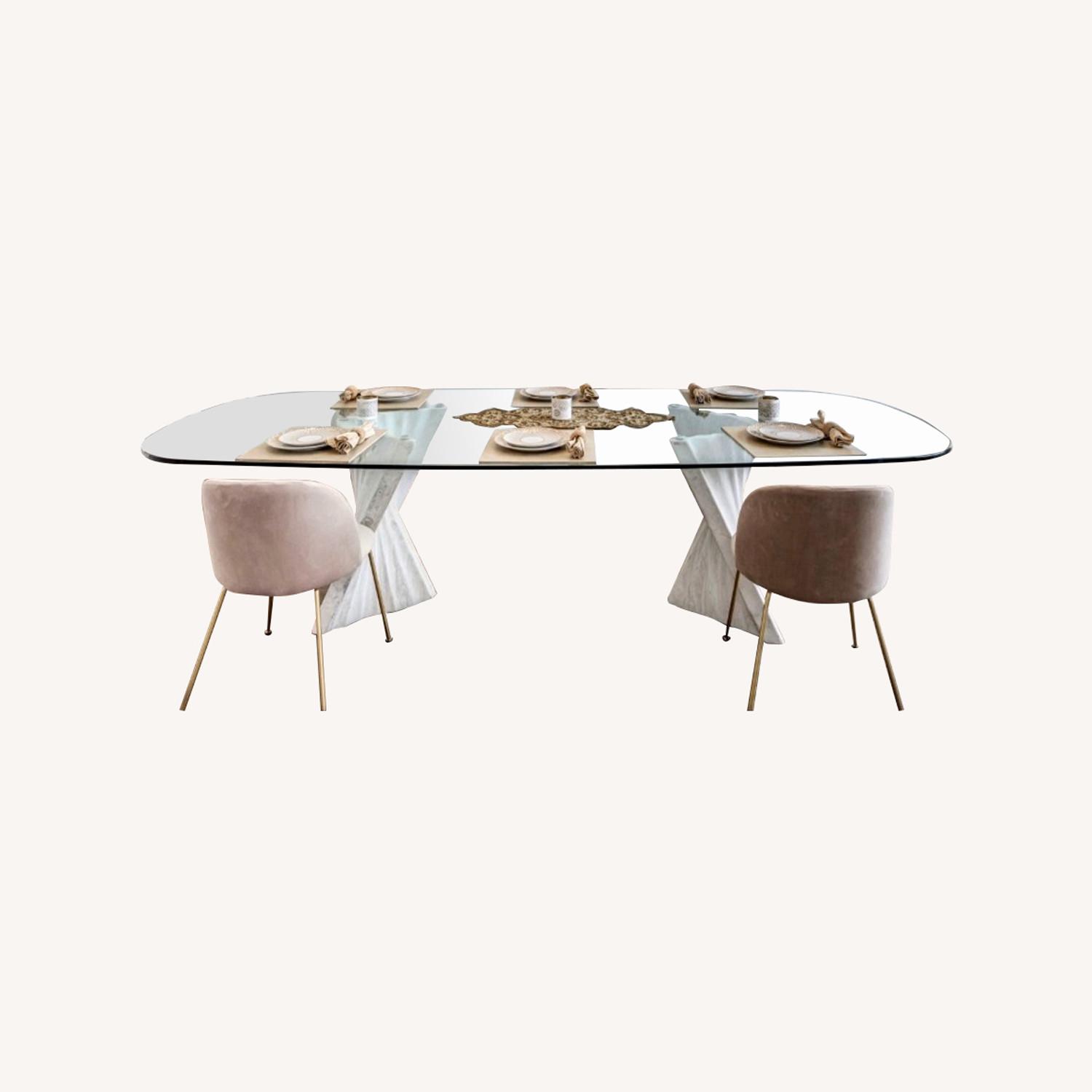 Kasala Custom Italian Glass Dining Table - AptDeco