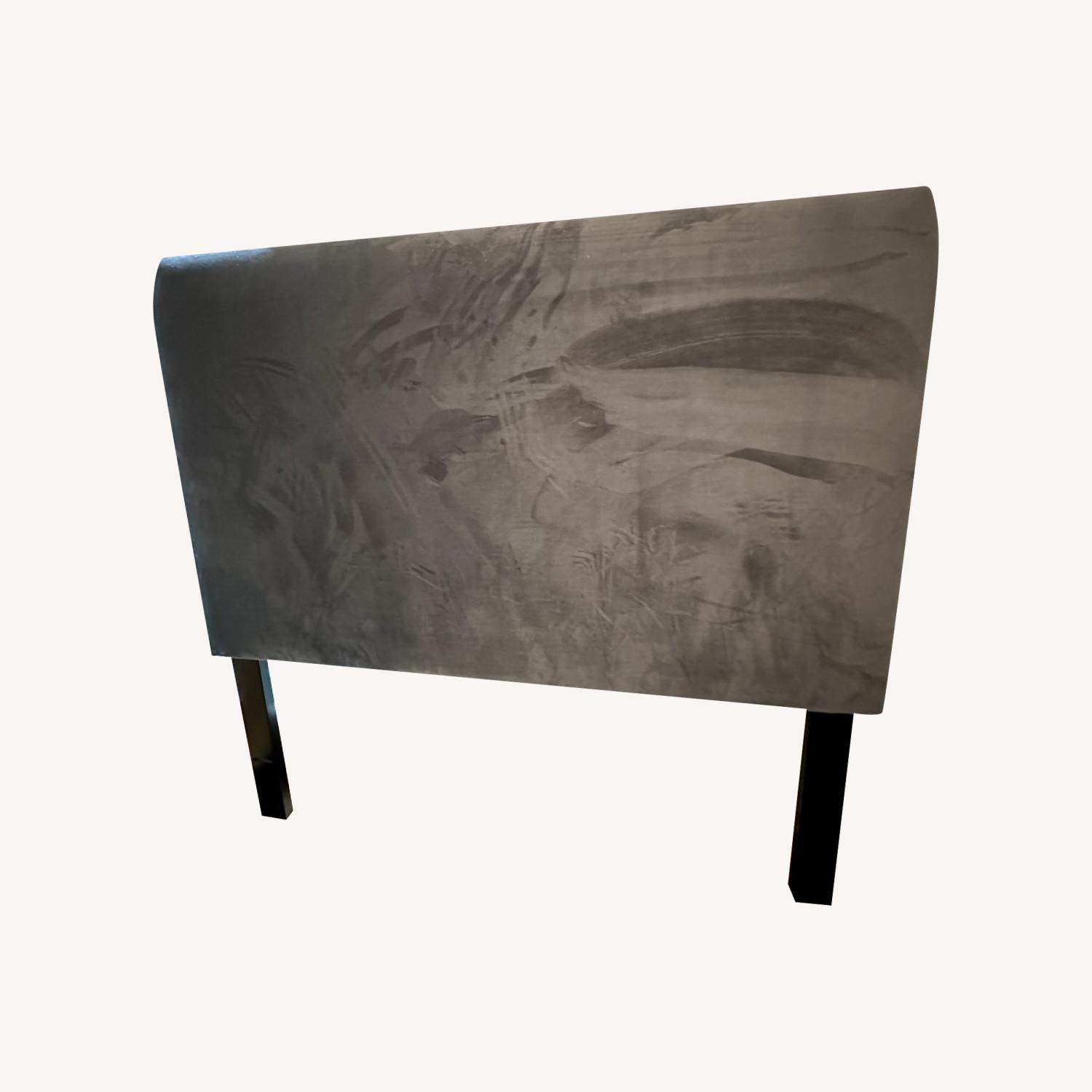 West Elm Andes Tall Queen, Astor Velvet, Graphite - AptDeco