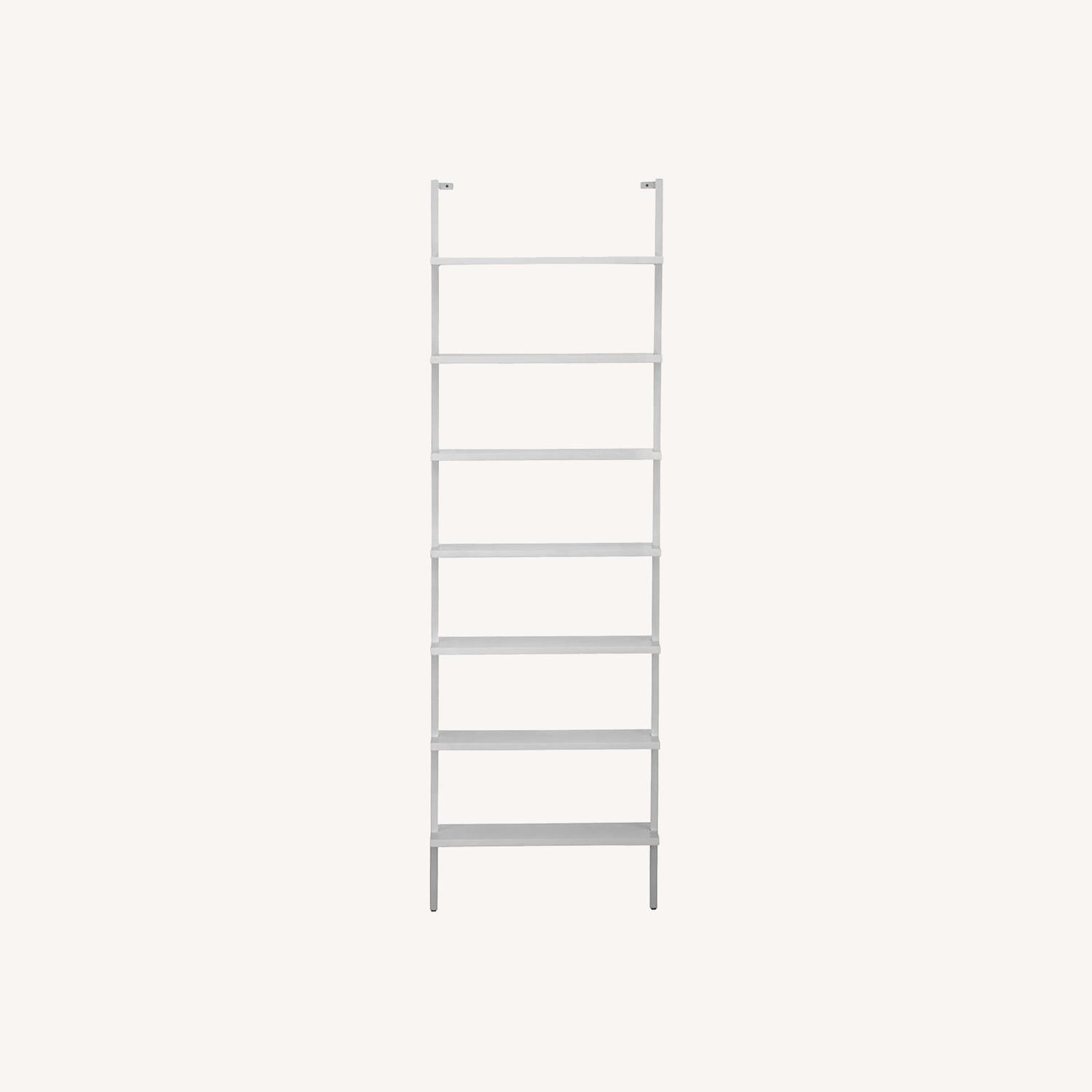 CB2 Stairway White Wall-Mounted Bookcase - 96" - AptDeco