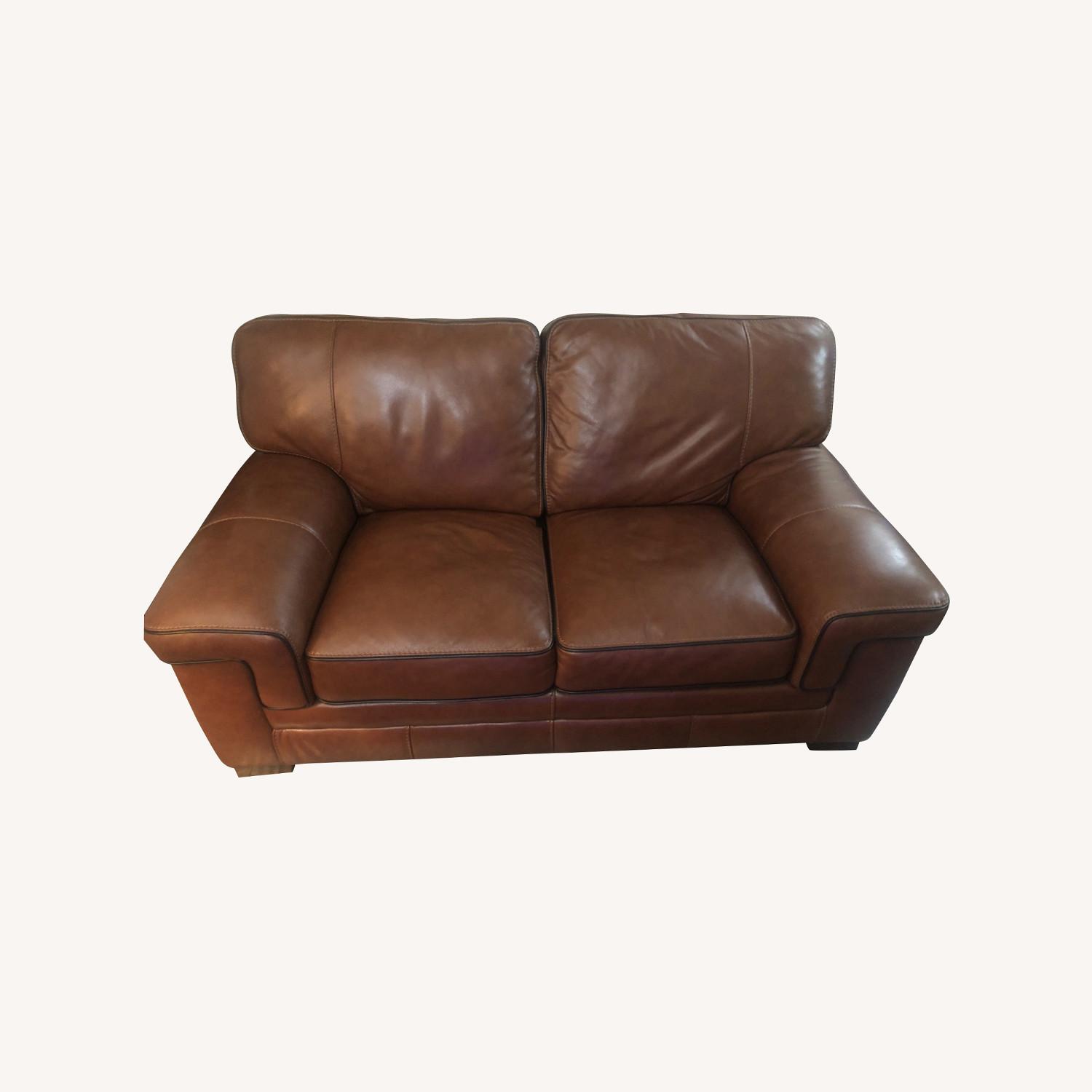 Small Leather Sofa - AptDeco