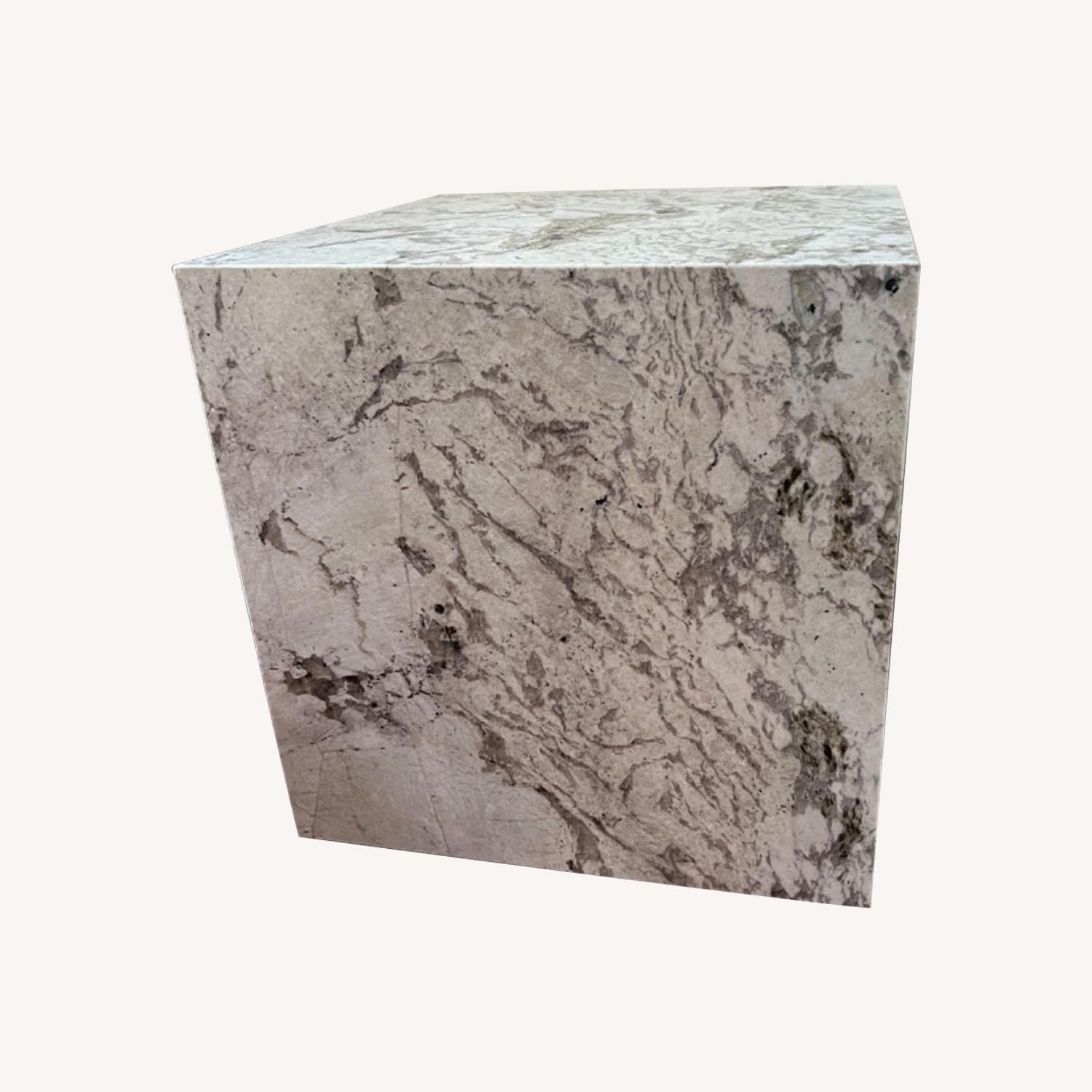 Custom Floating Granite Cube End Tables - AptDeco