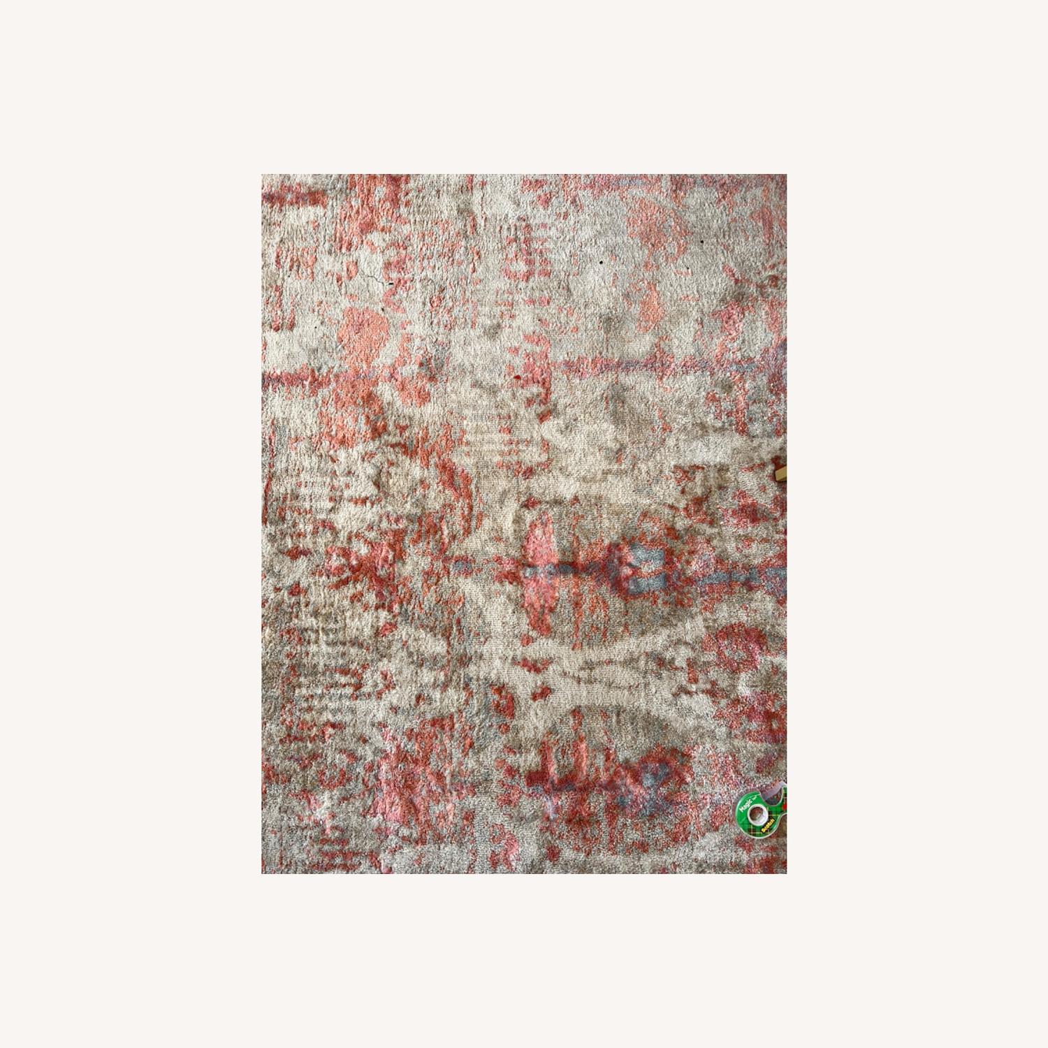 IKEA Hviding Pink/Gray Rug Low Pile 7.8X9.8 - AptDeco