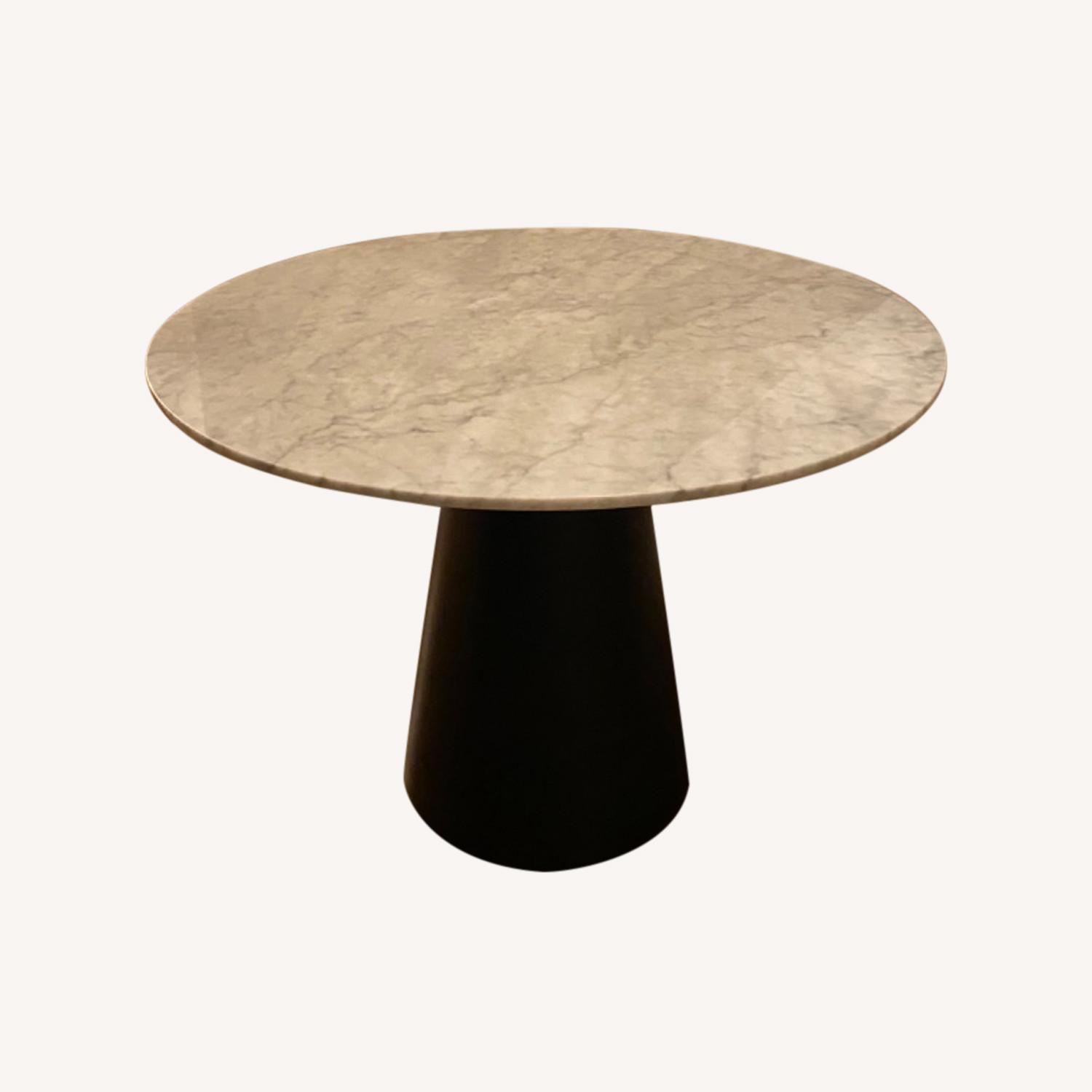 White Venatino Marble Table - AptDeco