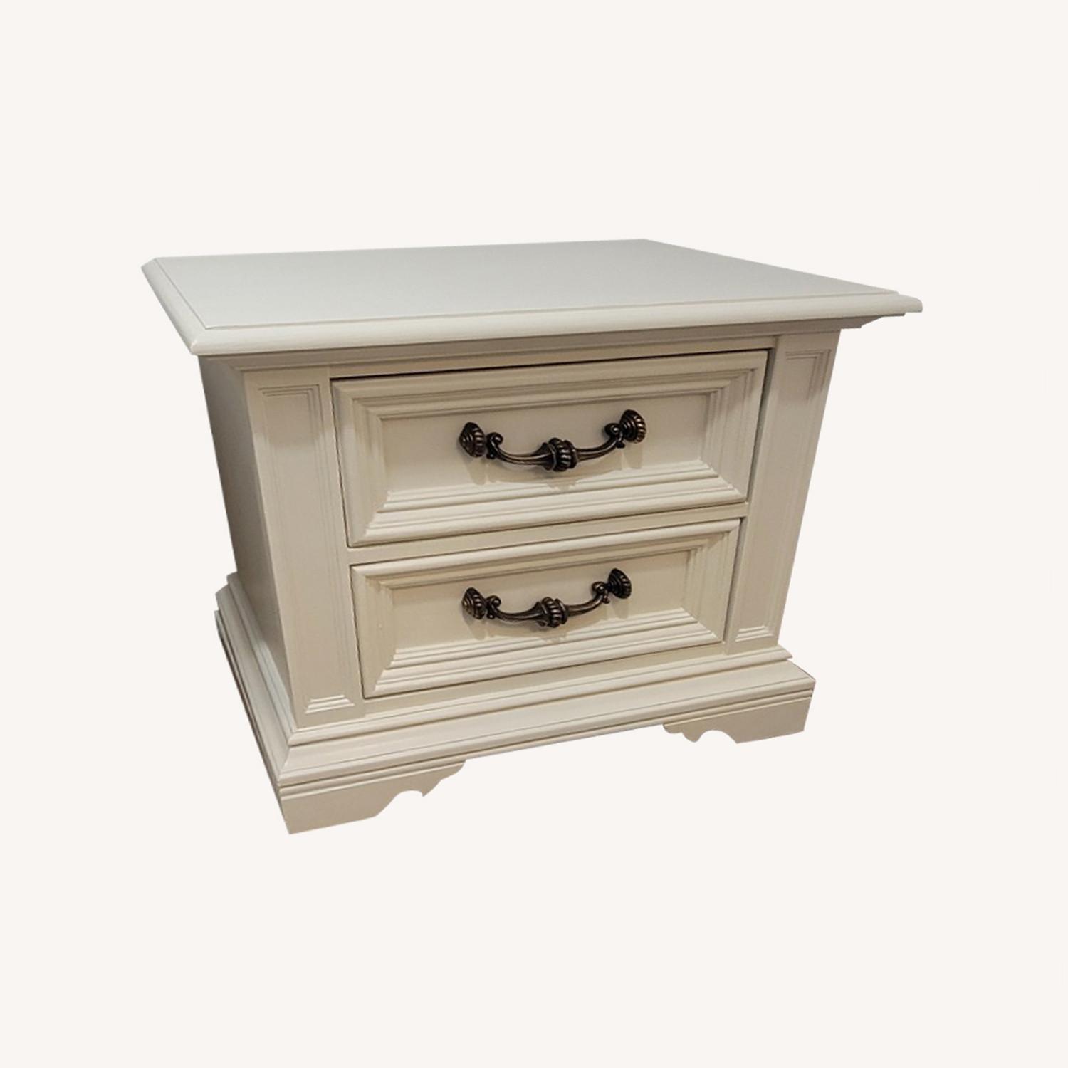 Stanley Nightstands Pair Cream Original Hardware - AptDeco