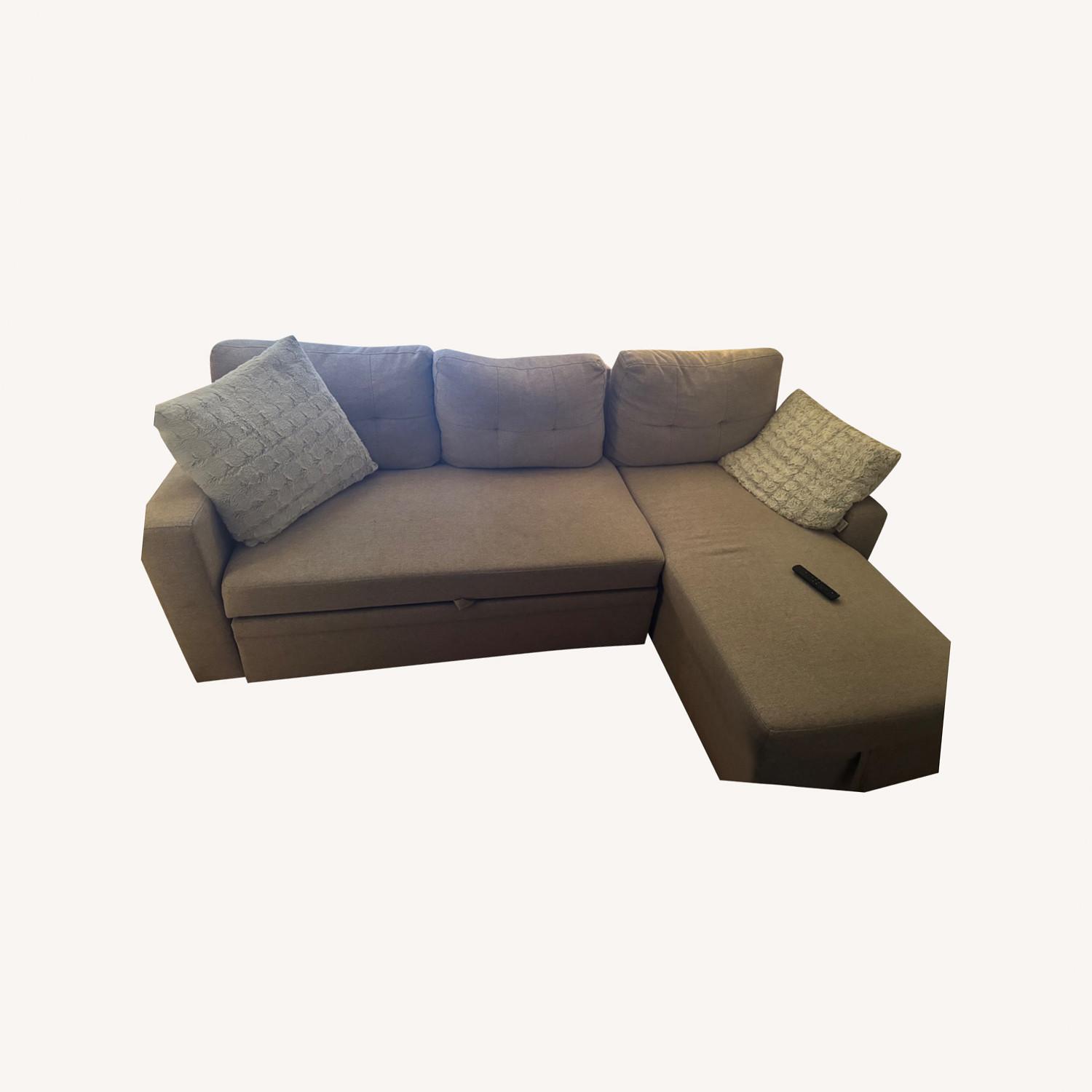 Sectional Couch with Pull out Bed - AptDeco