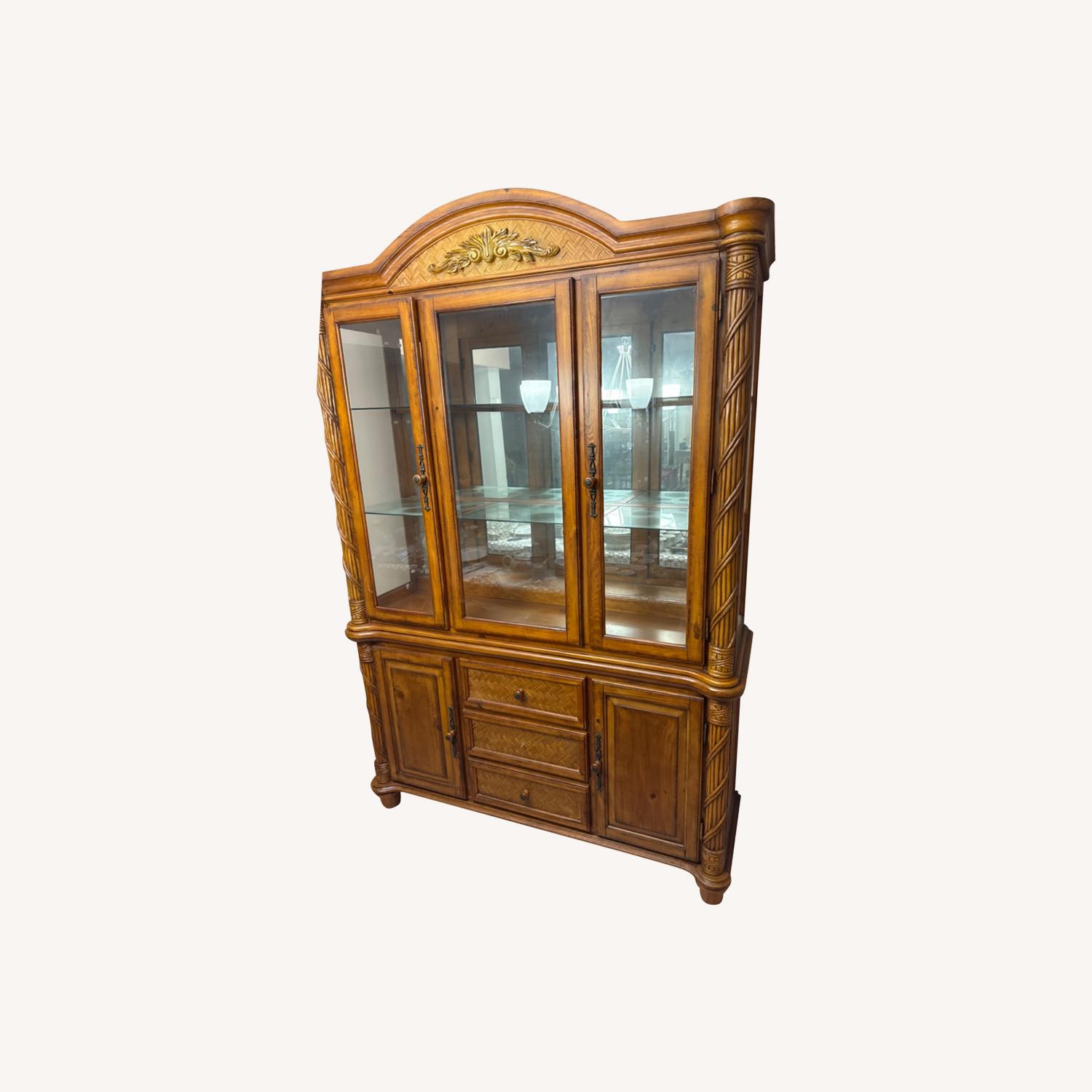 Solid Wood China Cabinet - AptDeco