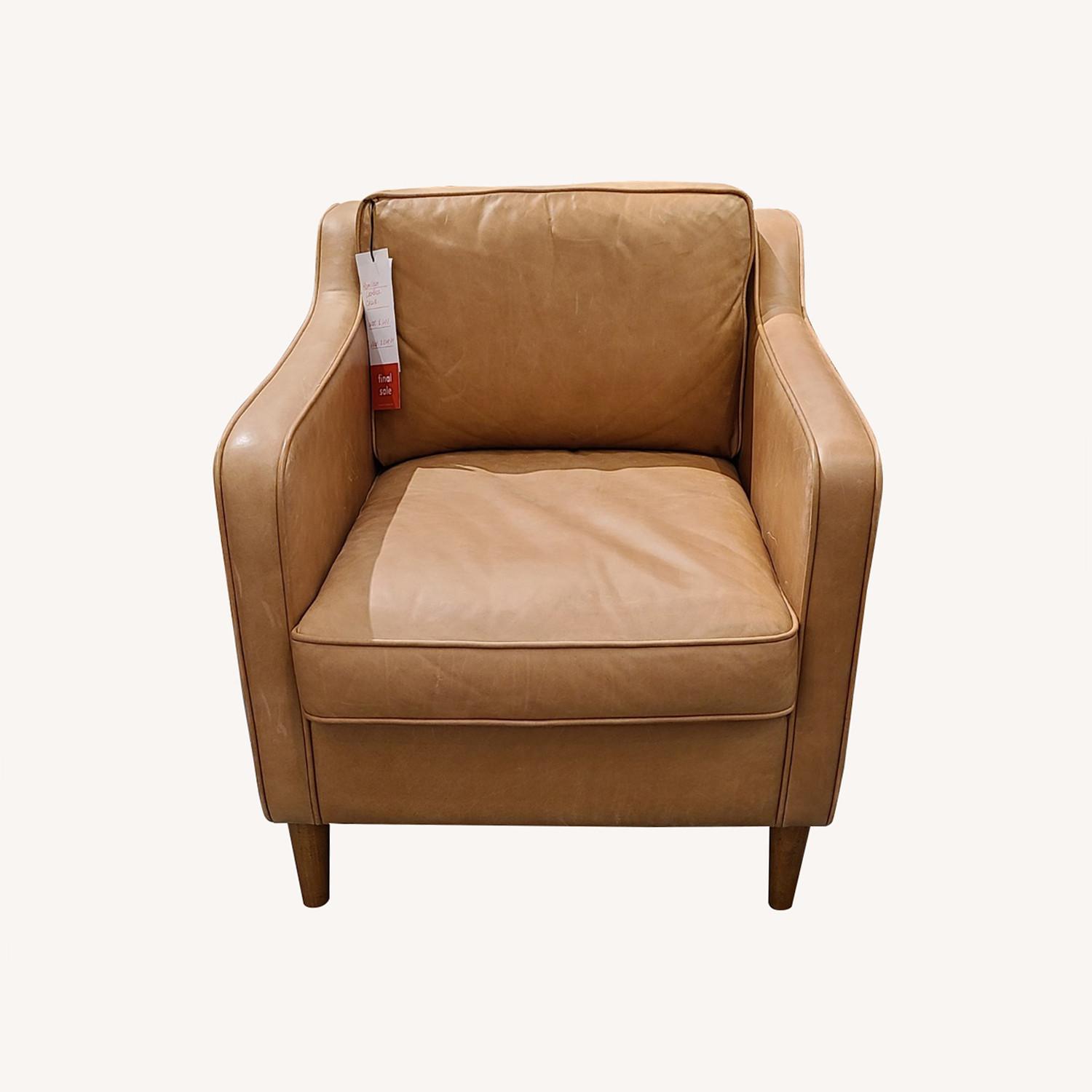 West Elm Hamilton Leather Chair - AptDeco