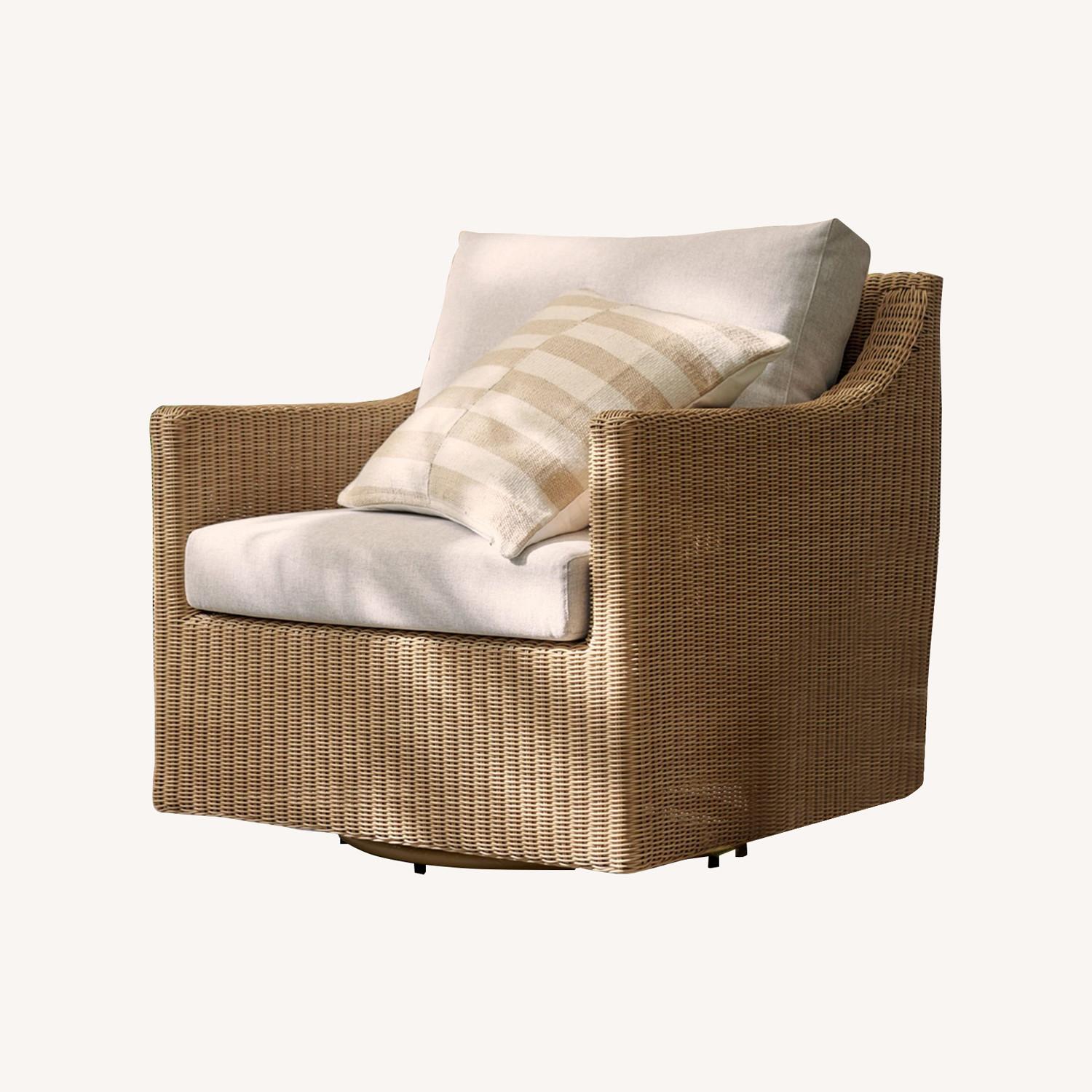 Pottery Barn Hampton Swivel Occ Chair - AptDeco