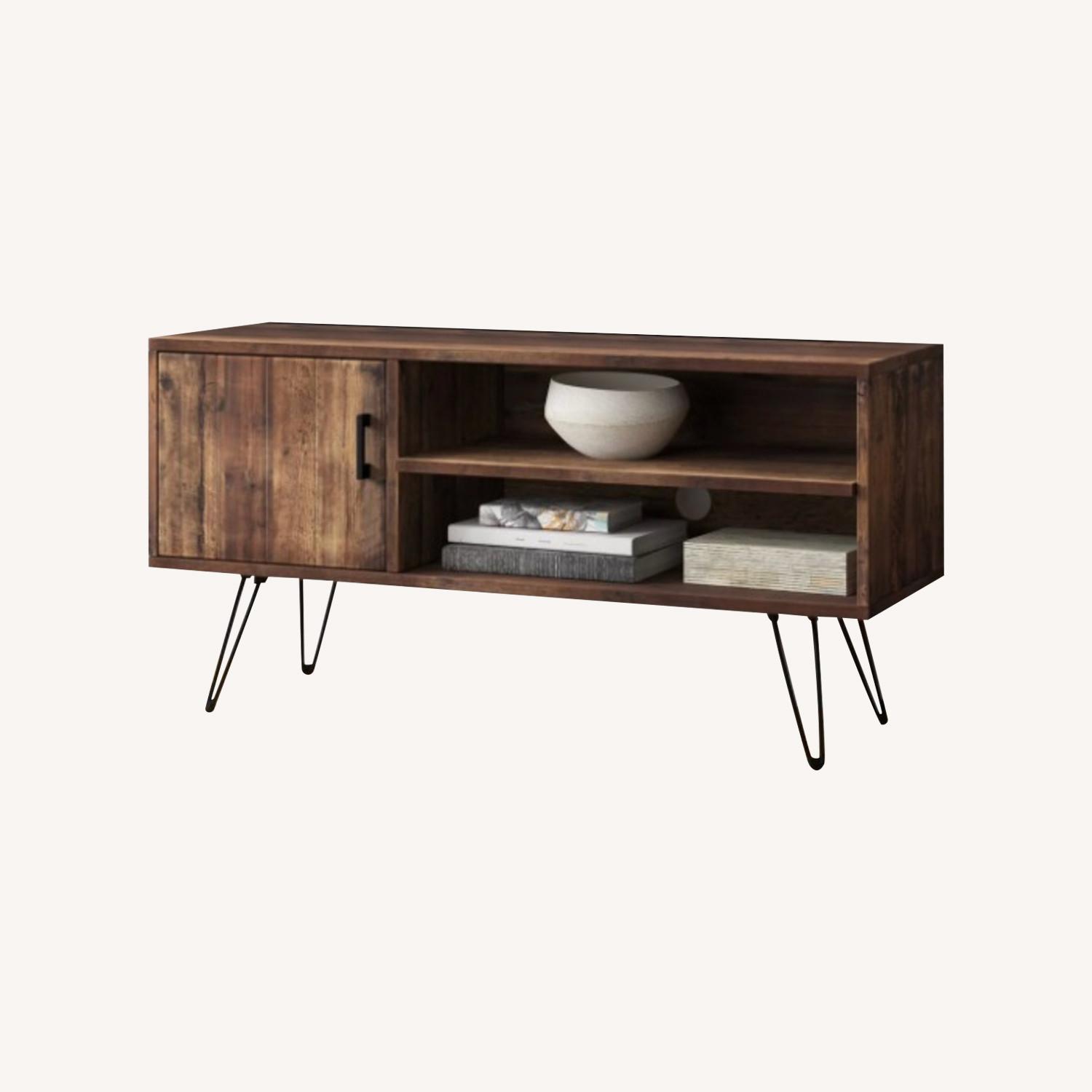 Rustic Reclaimed Wood Media Console - AptDeco