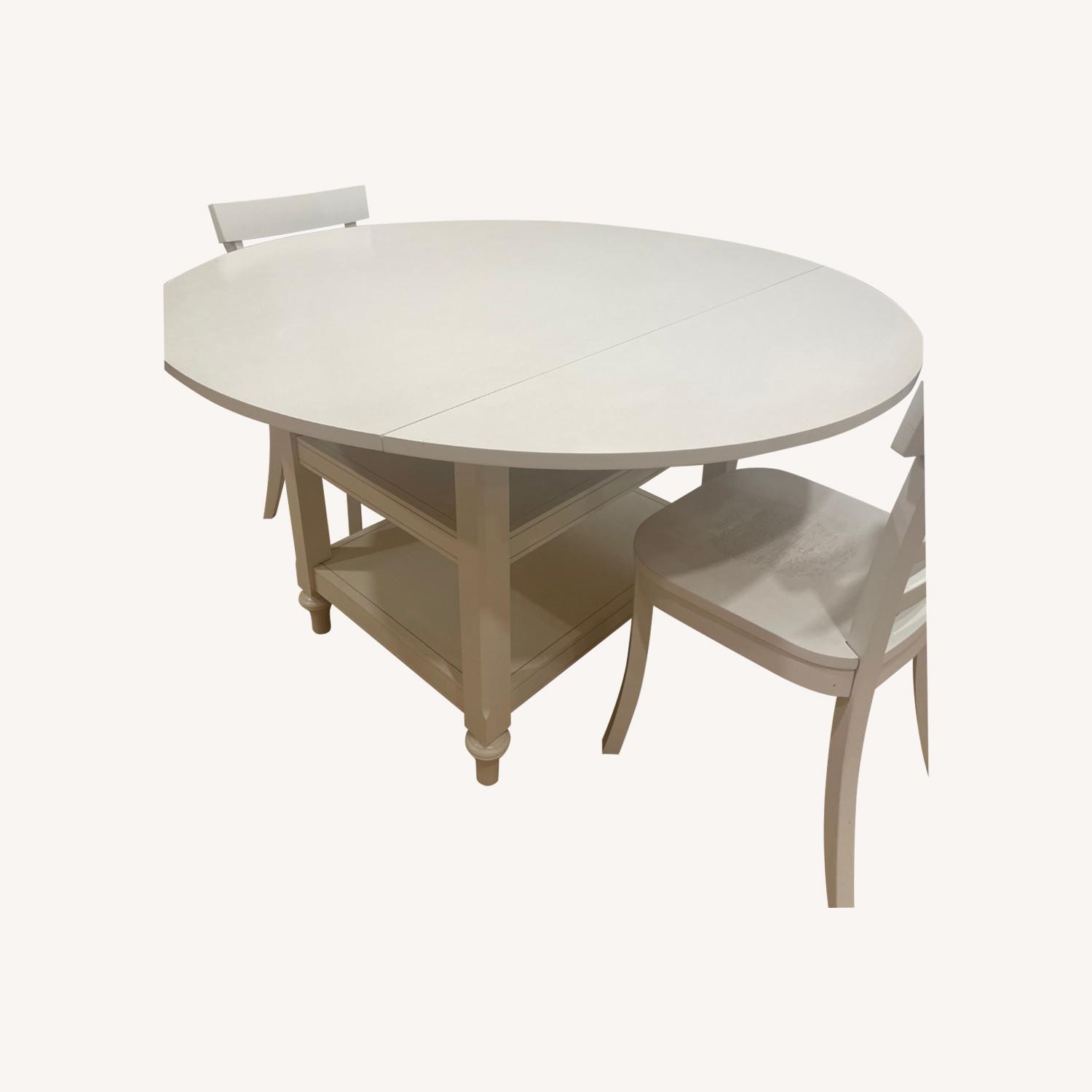 Pottery Barn Shayne Ivory Kitchen Table - AptDeco