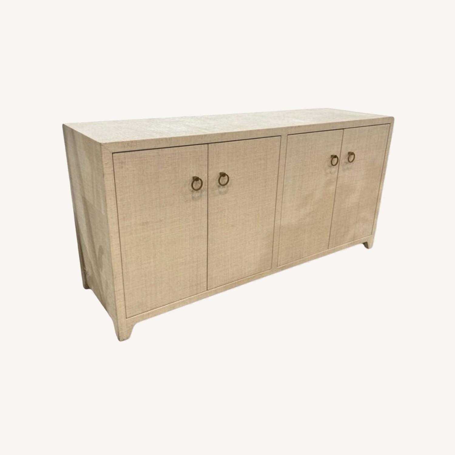 Bar Harbor Raffia 4-Door Buffet - AptDeco