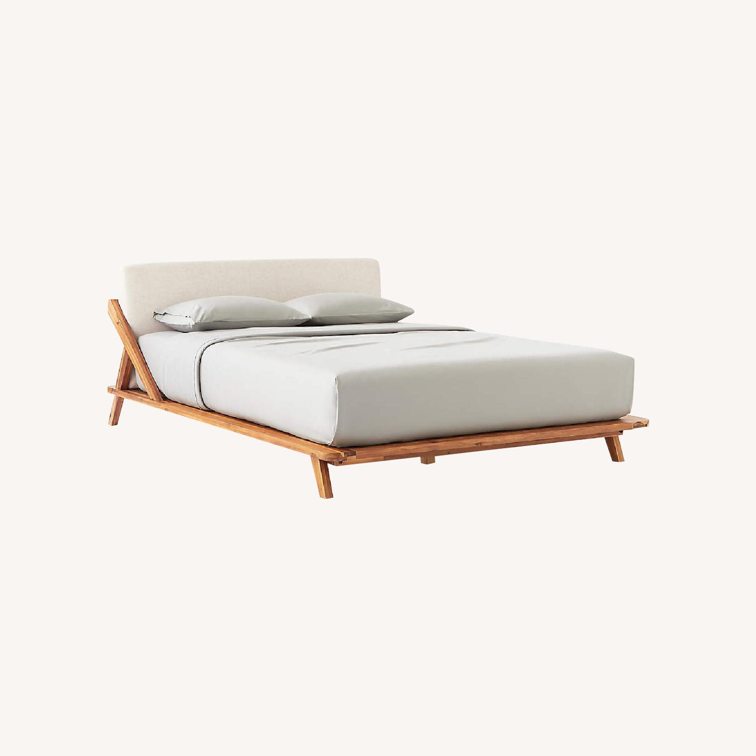 CB2 Drommen Acacia Queen Bed Frame