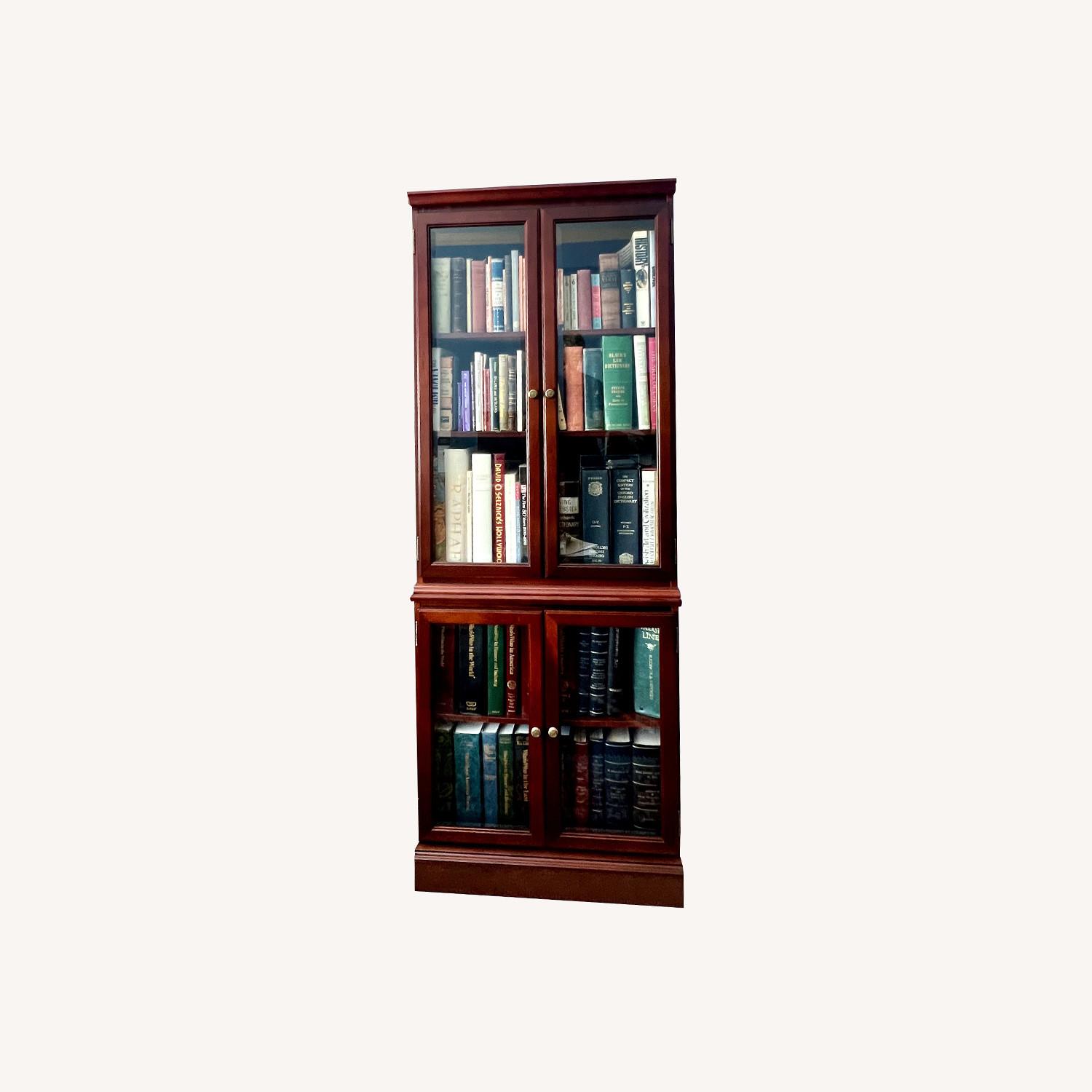 The Bombay Company Two Piece Bookcase with Glass Doors - AptDeco
