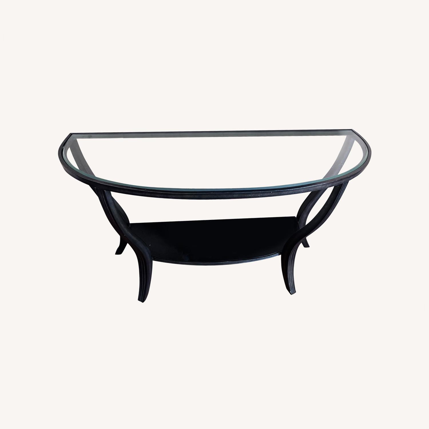 Glass Wall-accommodating Table - AptDeco