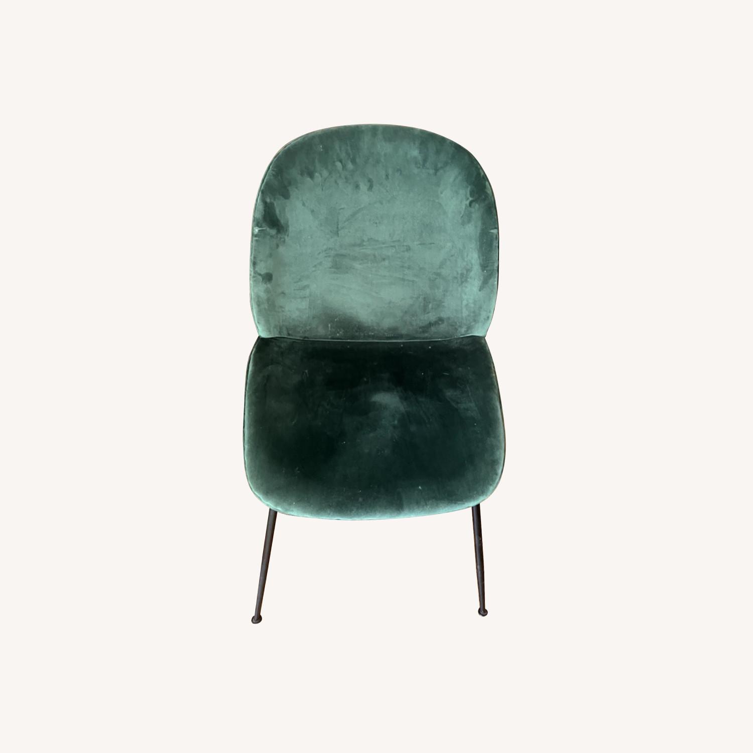 Restoration Hardware Green Velvet Chair Set of 8 - AptDeco